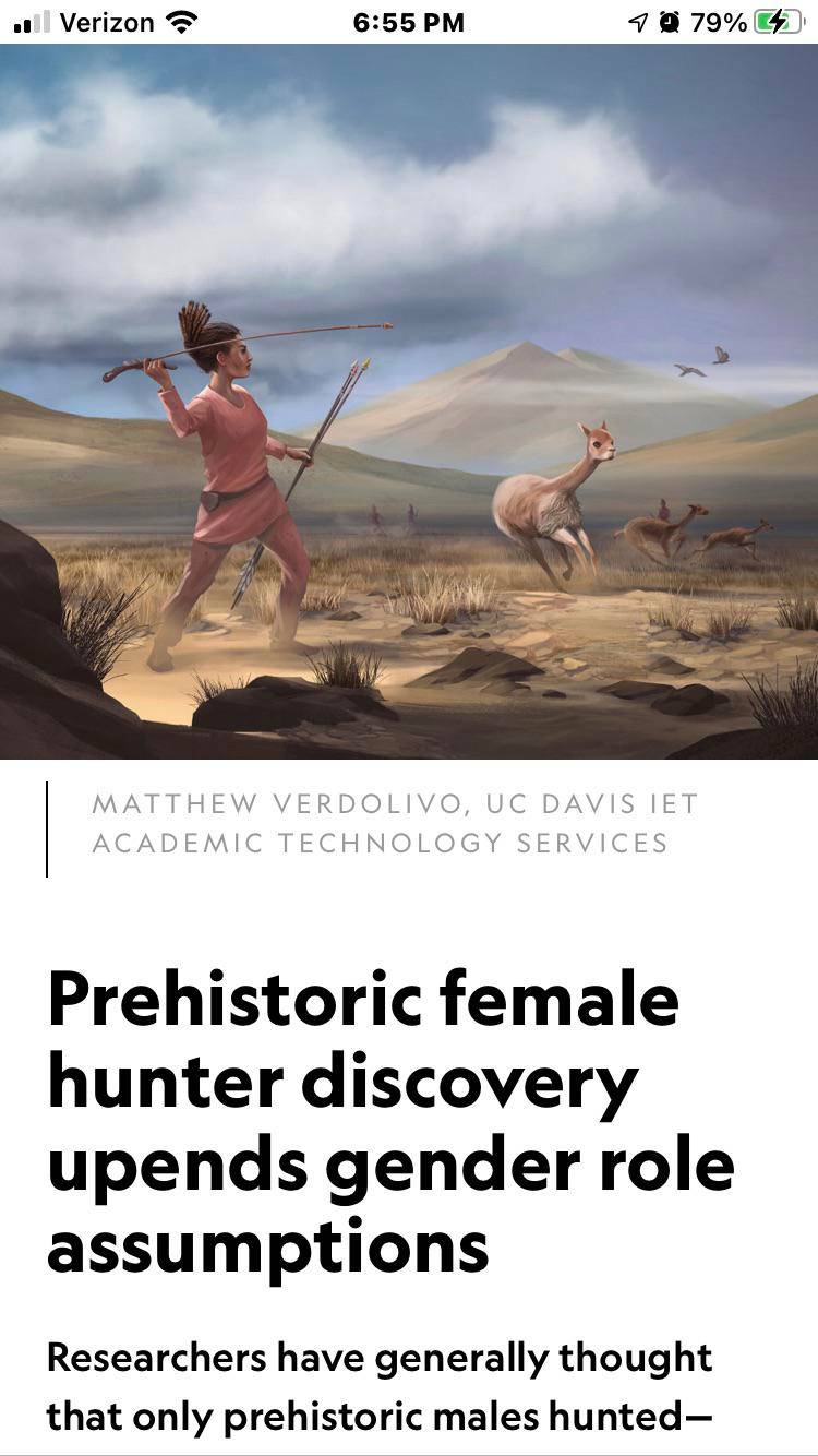 Prehistoric Female hunter... in pink. | Scrolller