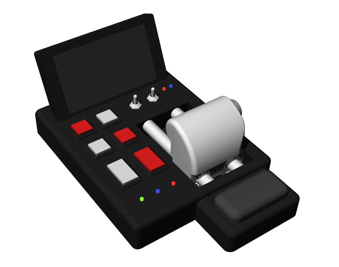 Prelim sketch of an X-Wing inspired throttle, based on a design by PrancingMoose on Thingiverse ...