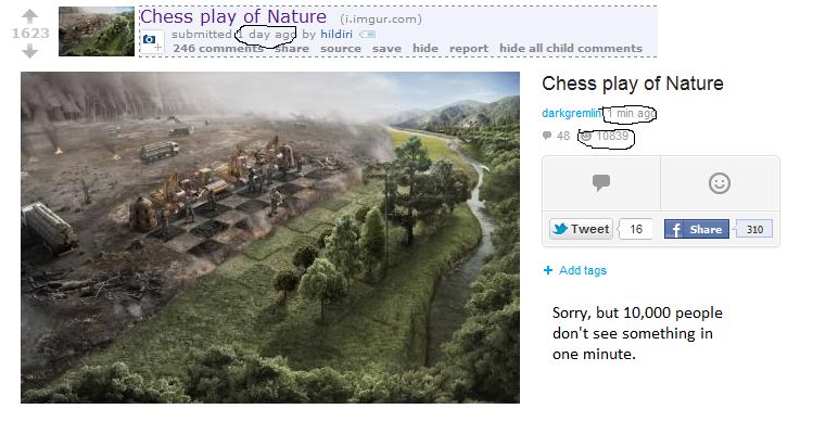 Pretty much proof of the upvote bots on 9gag. | Scrolller