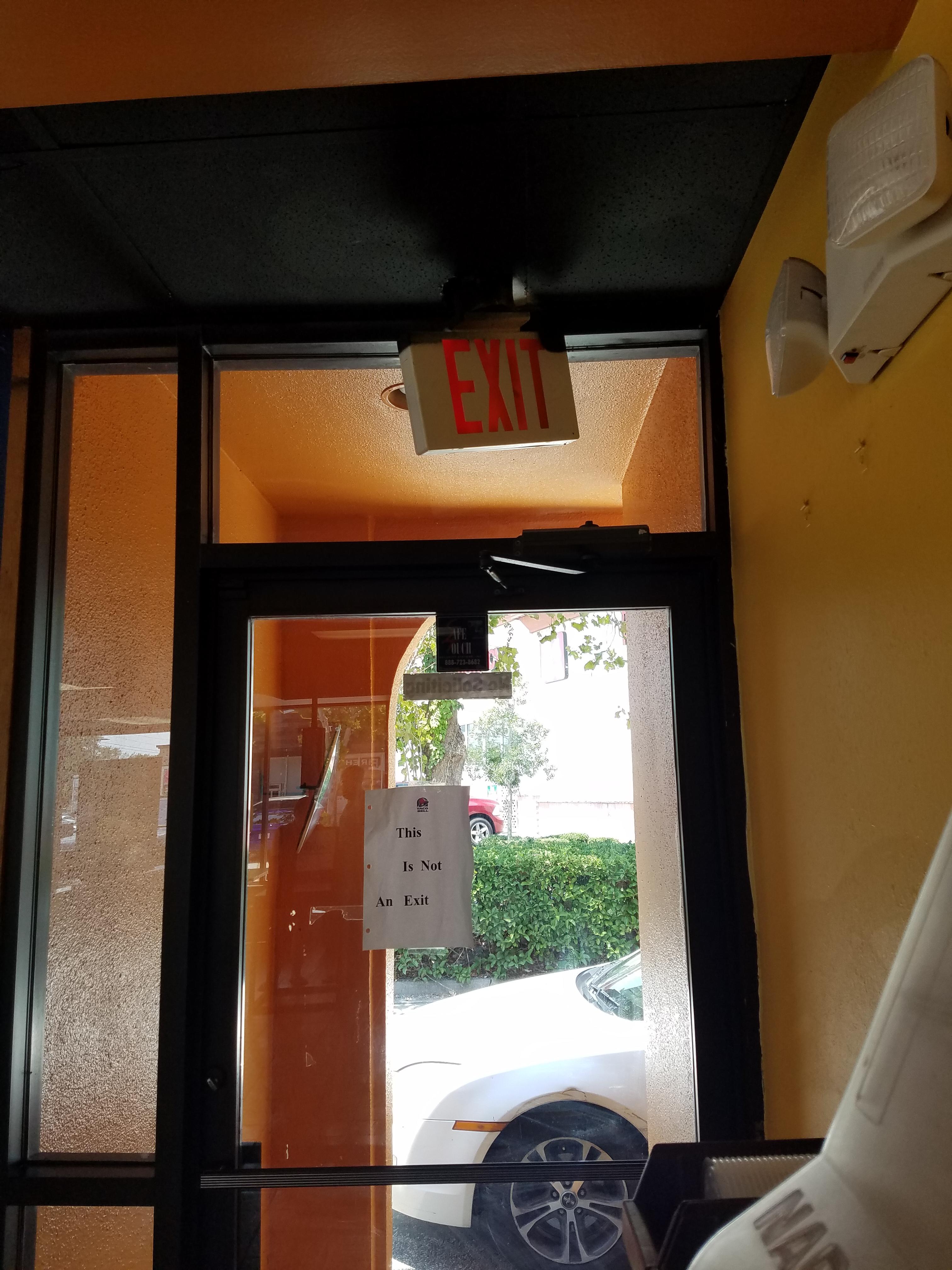 Pretty sure that's an exit. Think this belongs here. | Scrolller