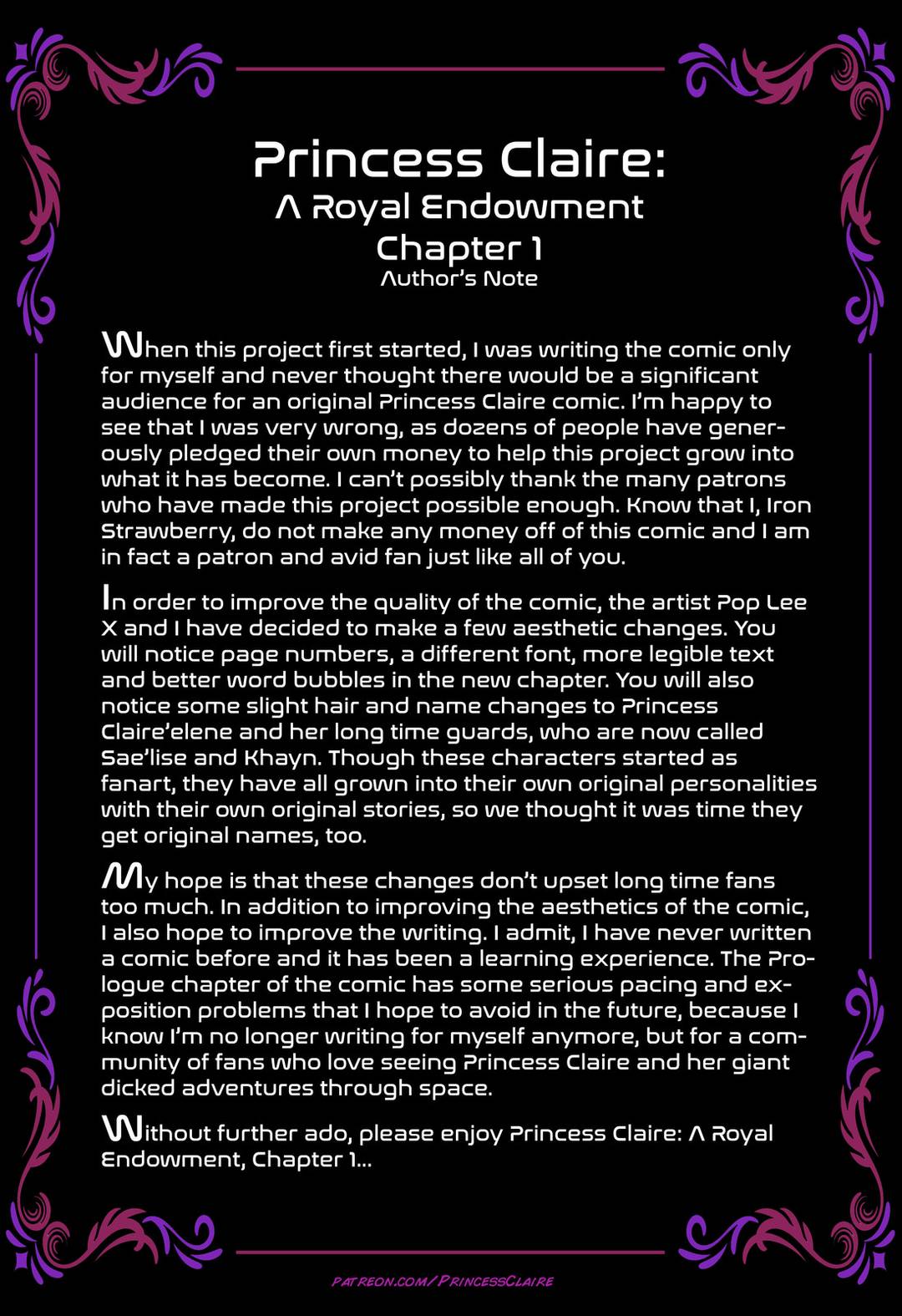 Princess Claire: A Royal Endowment Ch1, pg1-9 | Scrolller