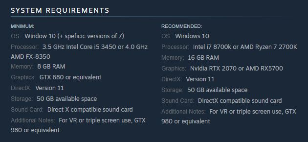 Project CARS 3 recommends an unlocked Ryzen 7 | Scrolller