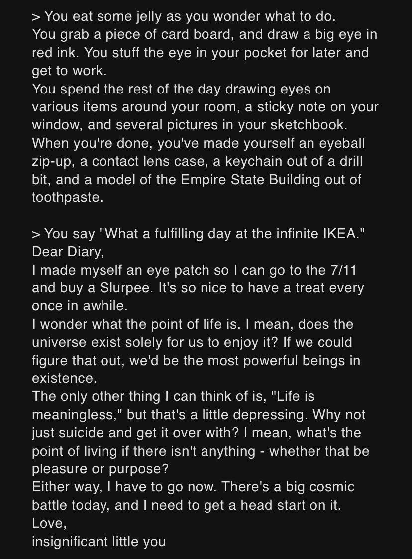 Protagonist gets creative and has existential crisis in infinite Ikea | Scrolller