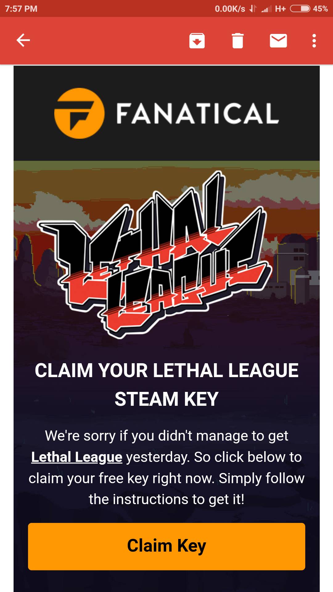 [PSA]Check your emails for lethal league | Scrolller