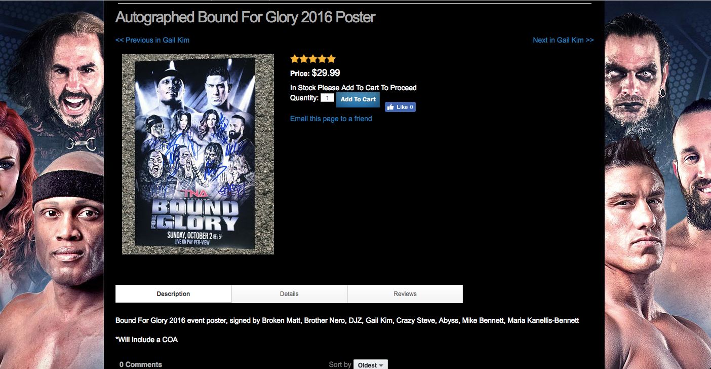 PSA: Signed Bound for Glory Poster STILL available for only $29.99 | Scrolller