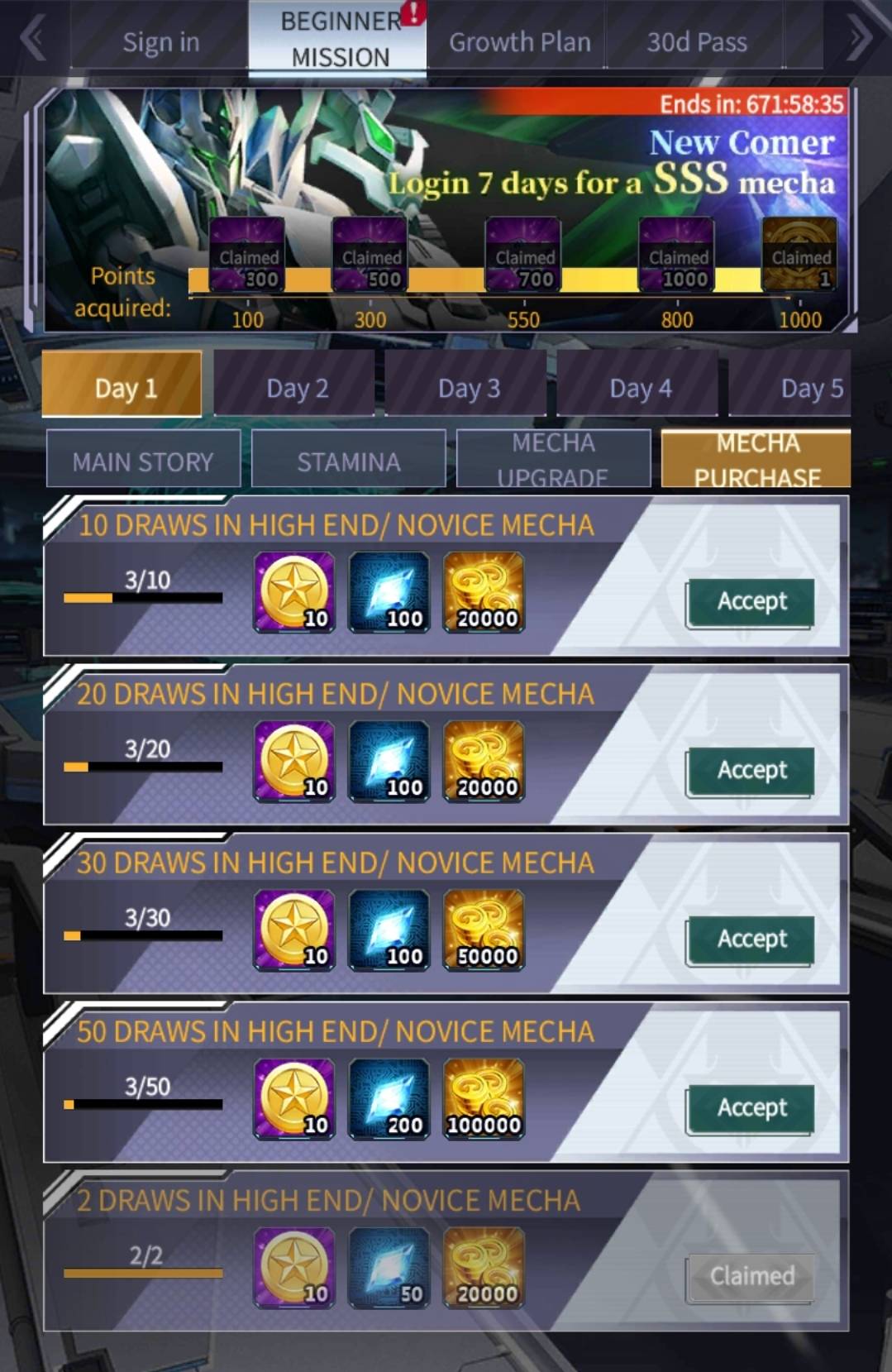 PSA - You can claim last reward even if you skip some missions | Scrolller