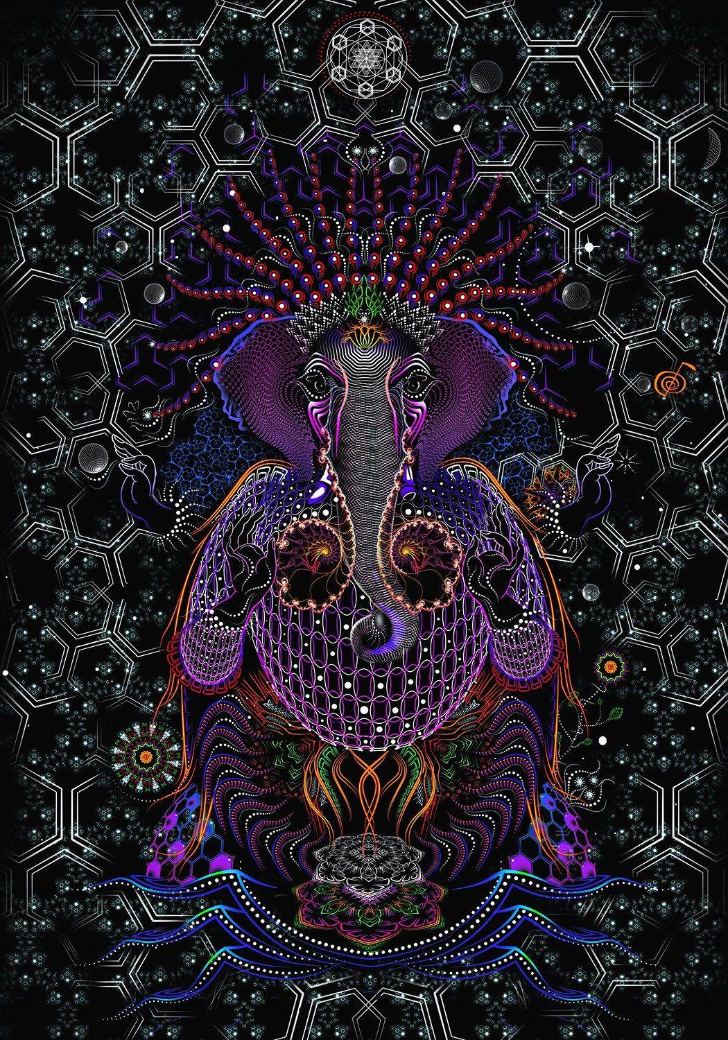 Psychedelic Ganapati | Scrolller
