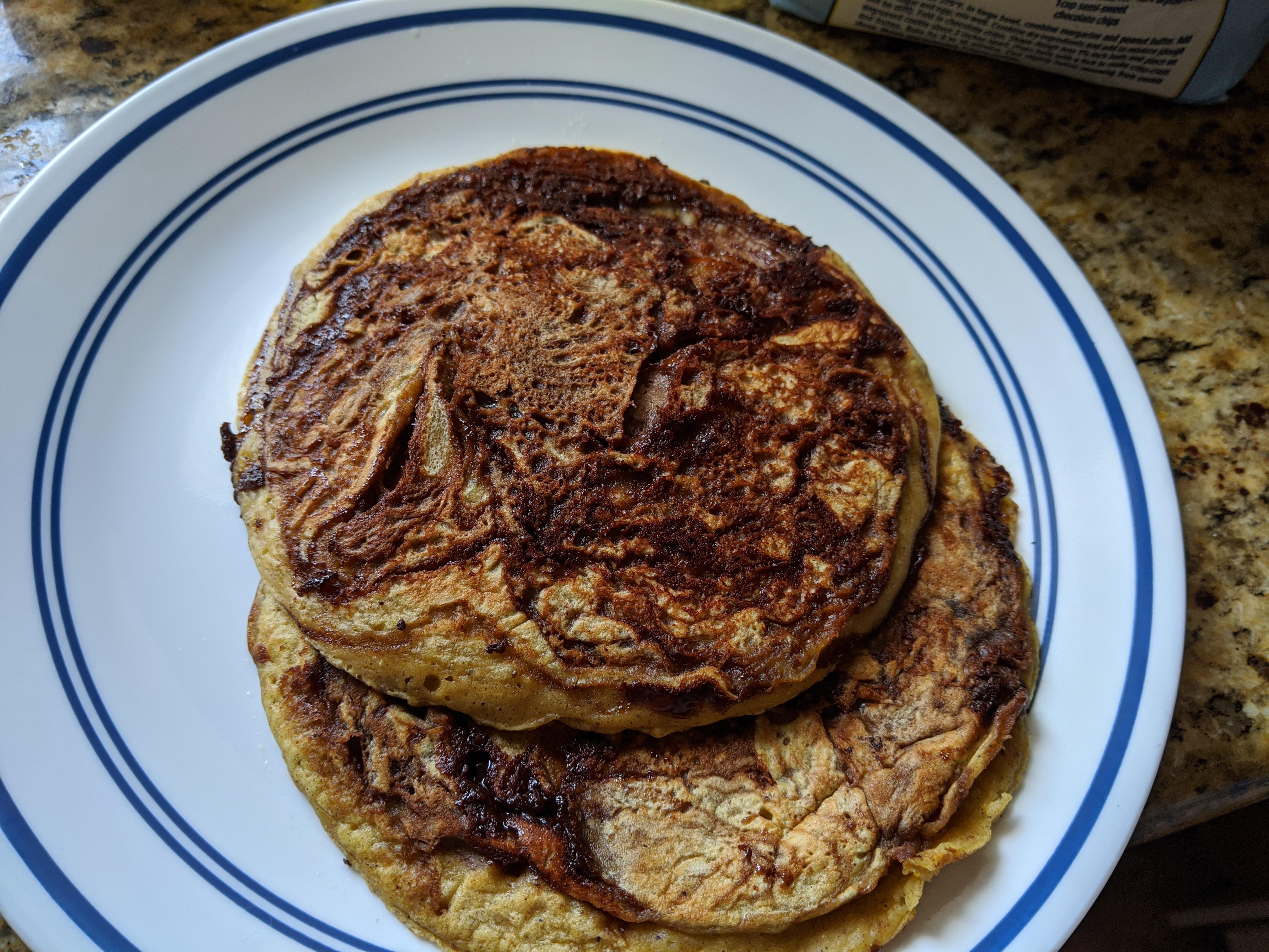 Pumpkin Nutella swirl pancakes! | Scrolller