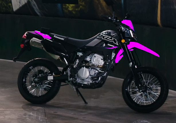 Quick render of the KLX300SM in the most masculine color scheme | Scrolller