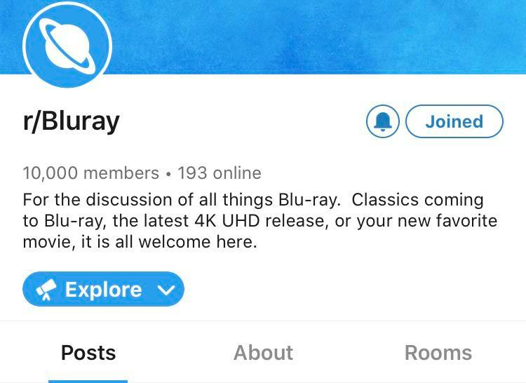r/Bluray reached 10,000 members! | Scrolller