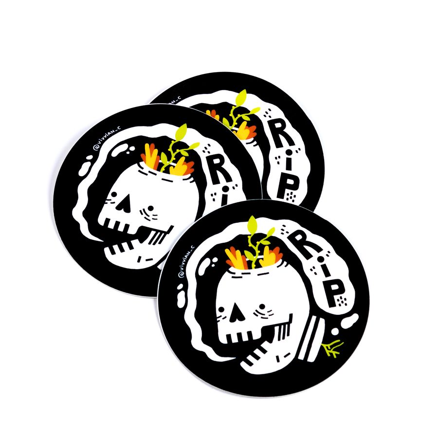R.I.P. Sticker (one of my first designs) | Scrolller