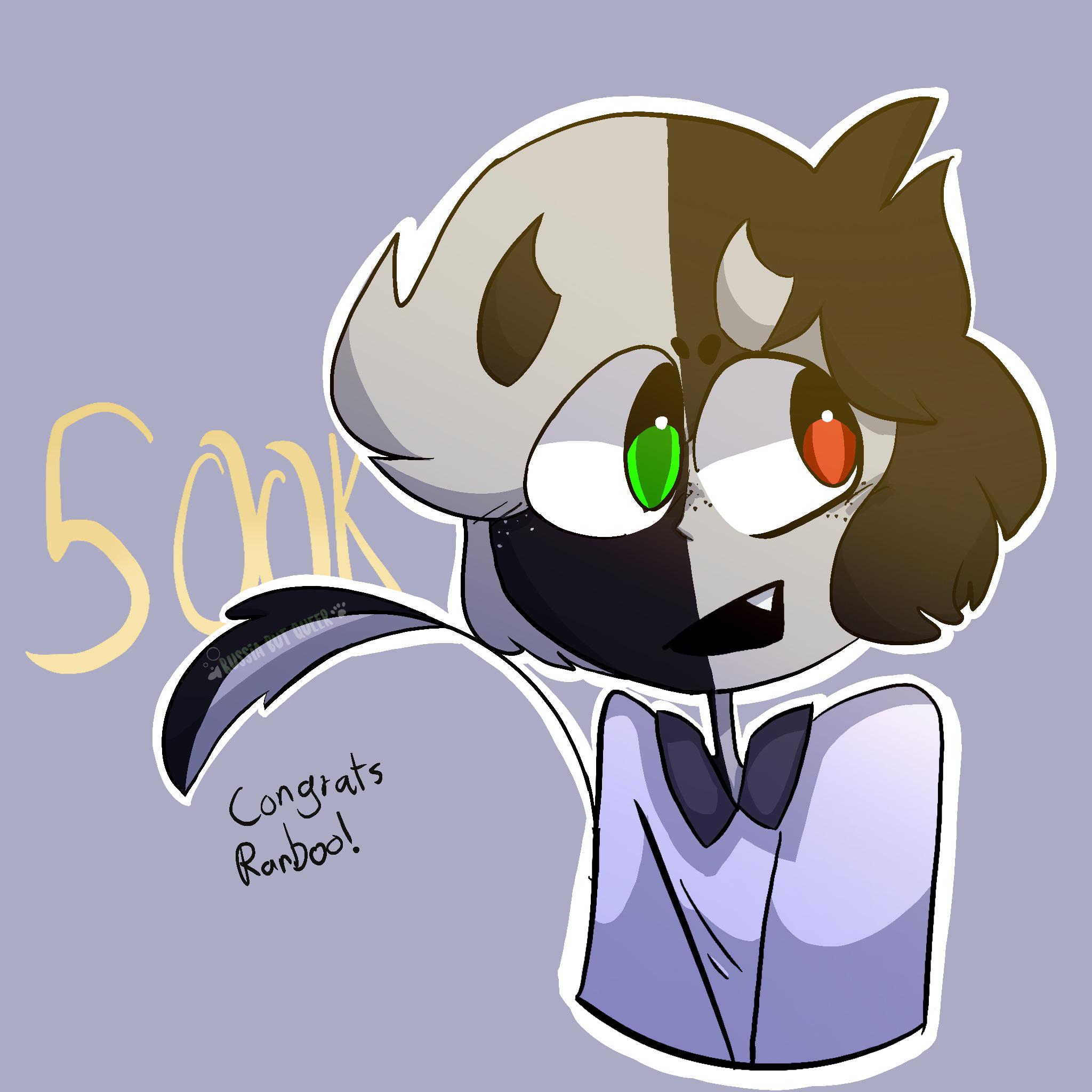 Ranboo hit 500k wooo! (Art by me lol) | Scrolller