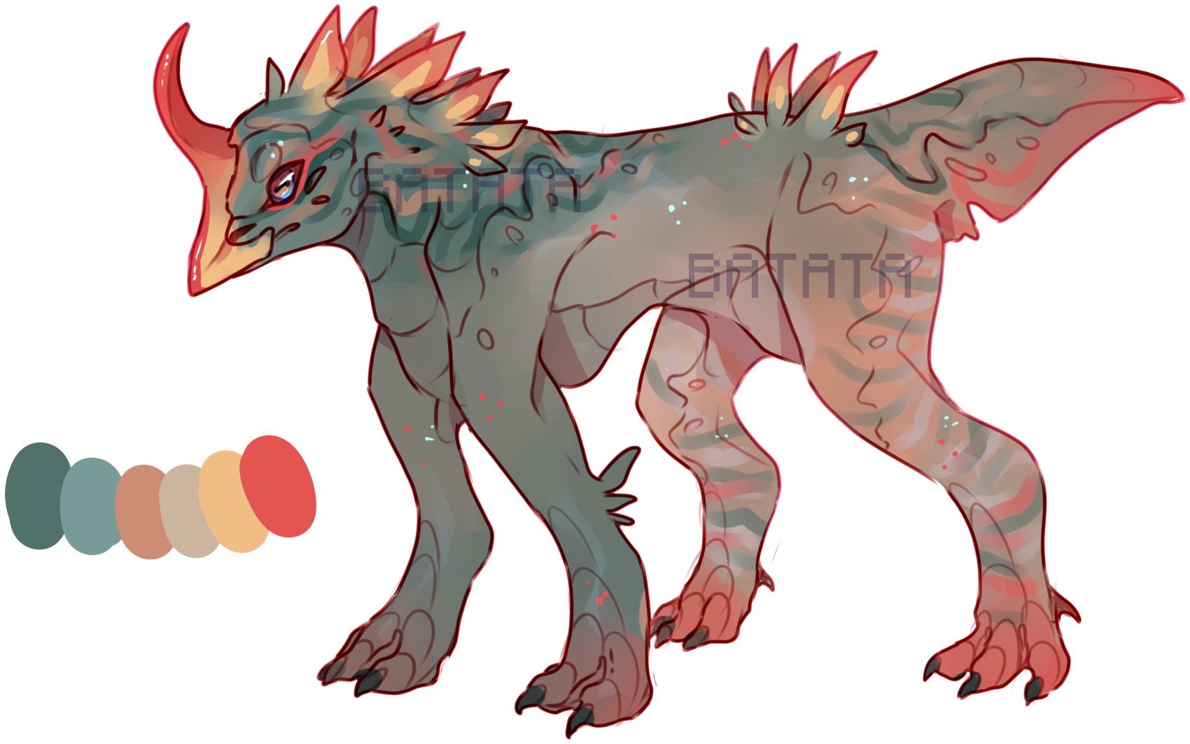 Random creature design for my world, it wasn't going to be that colorful initially | Scrolller