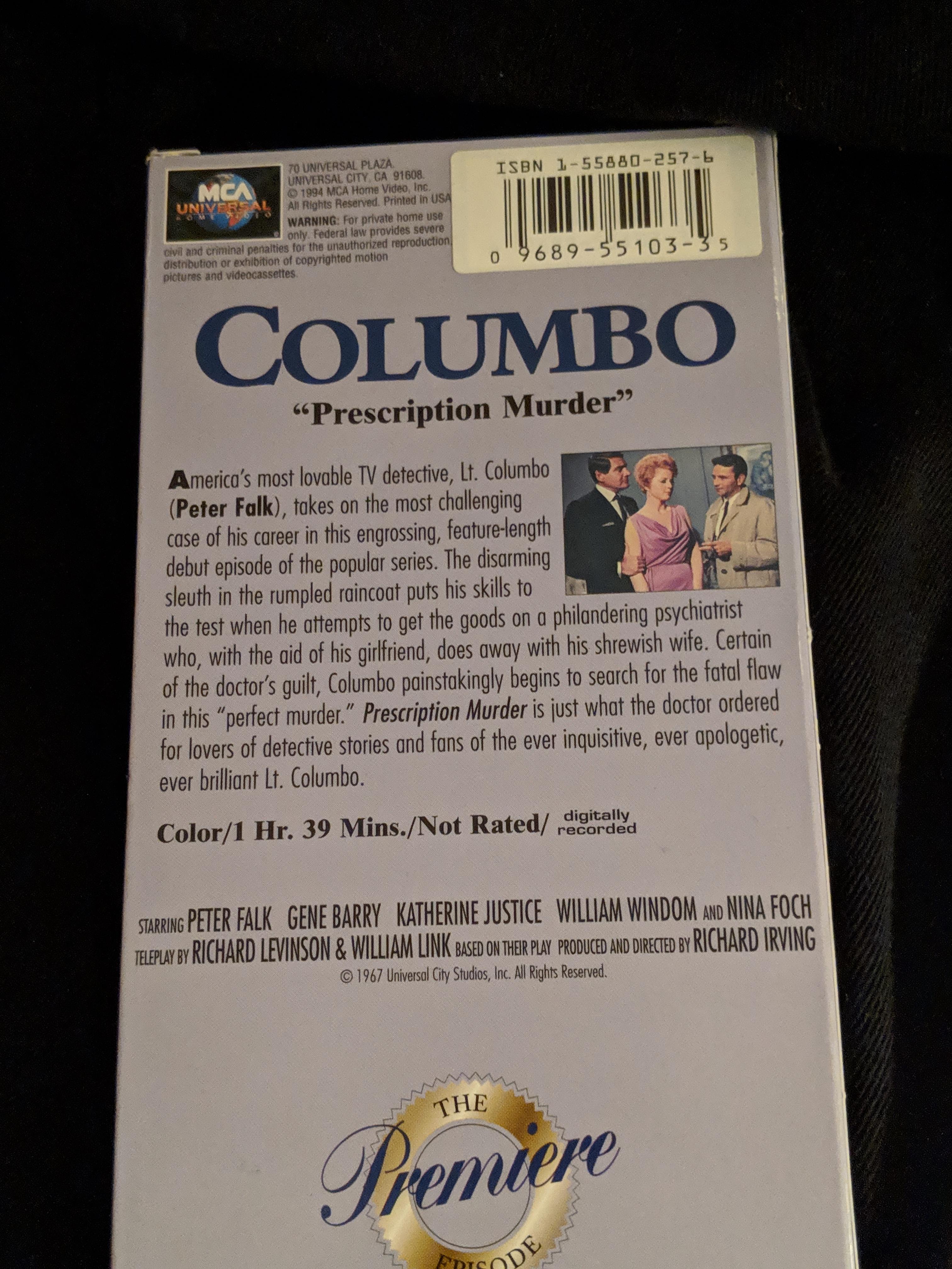 Rare! Columbo 1st episode on vhs | Scrolller