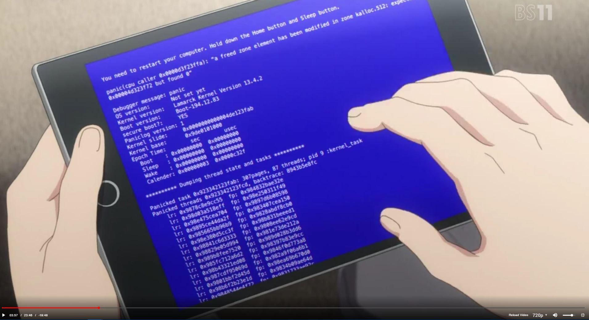 [Re:Creators] Tablet crashes to the Windows BSOD | Scrolller