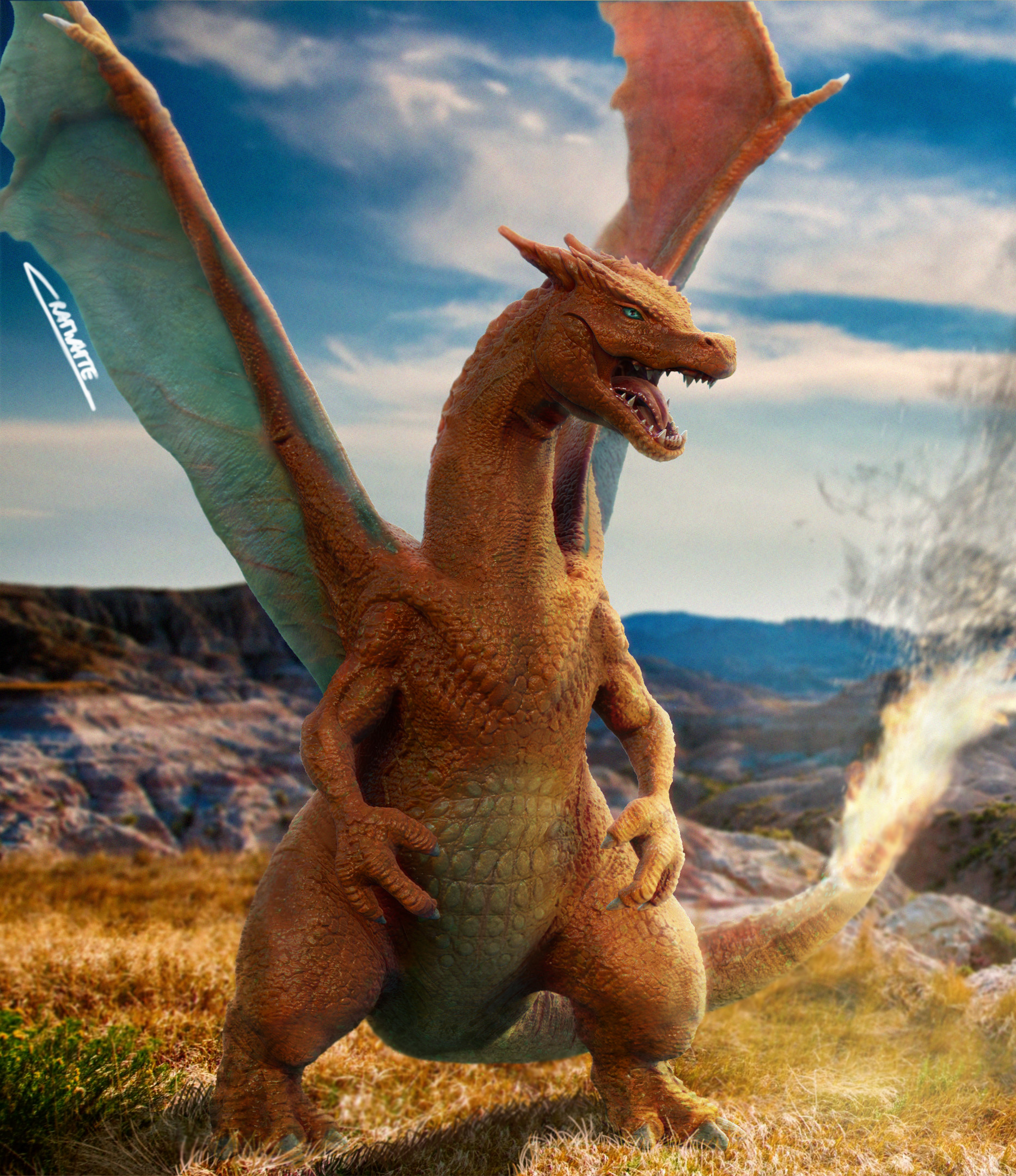 "Realistic Charizard" by Chenuka Ratwatte | Scrolller
