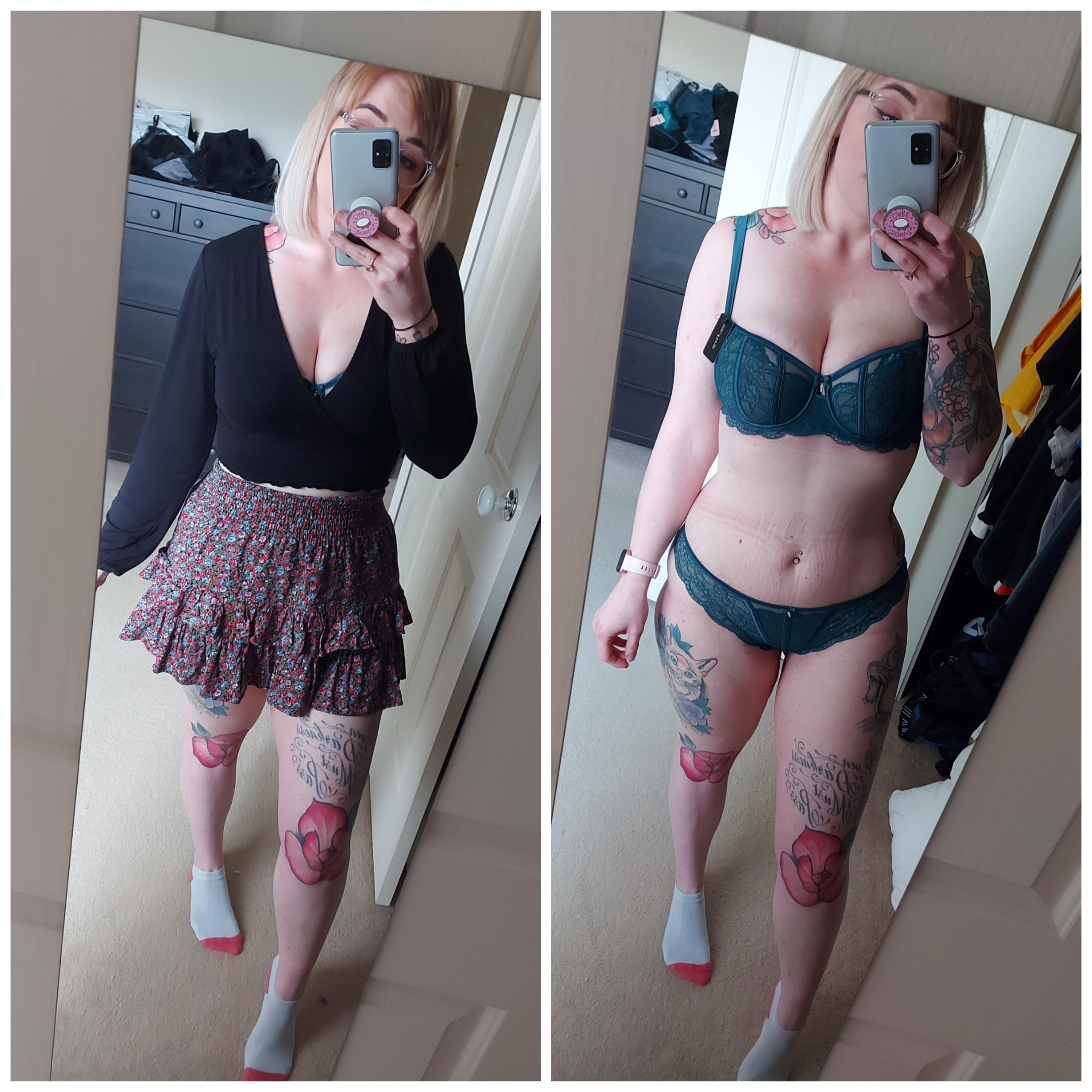 Received new lingerie today, do we like the teal? | Scrolller