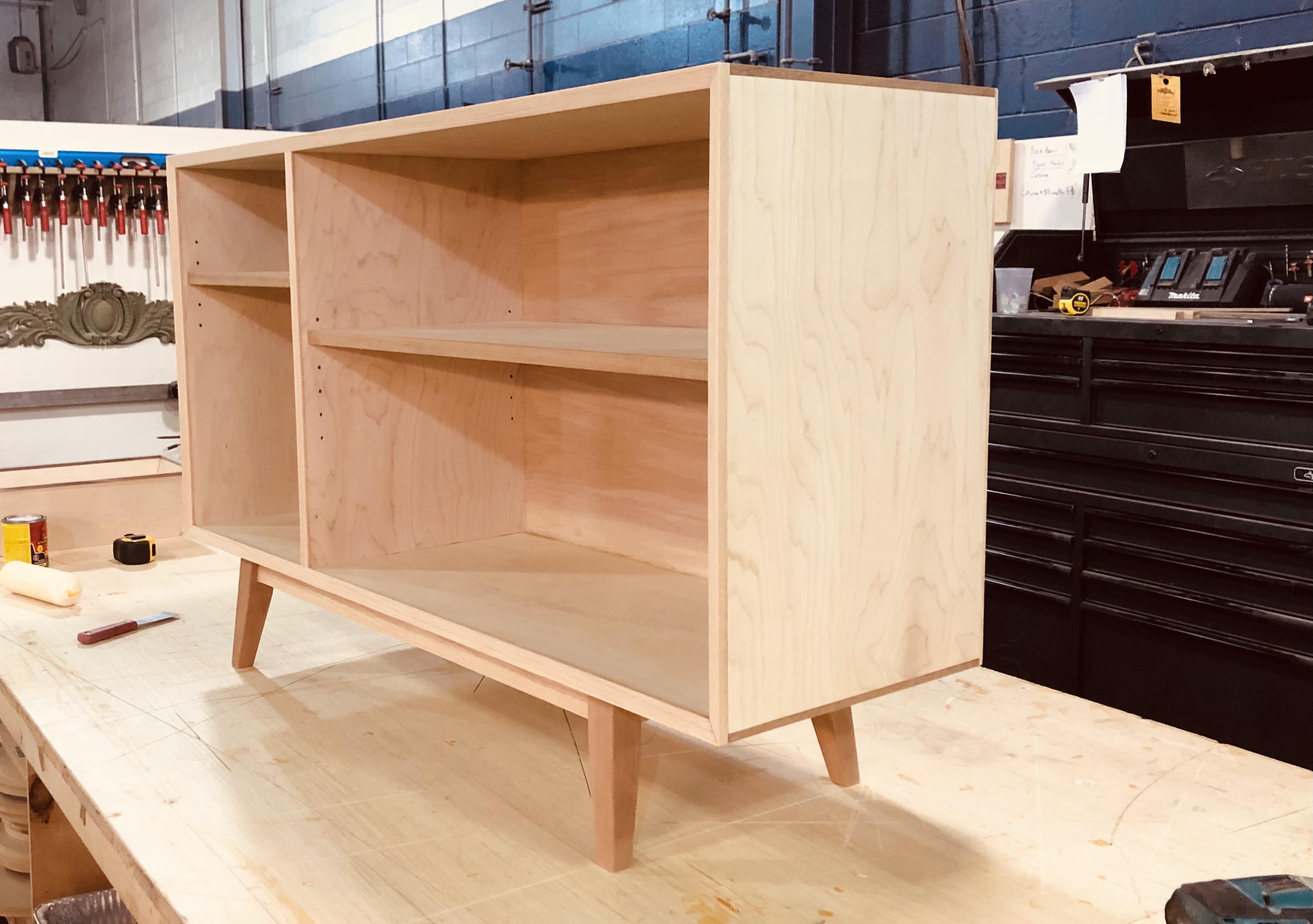 Record cabinet, plywood, oak, and mahogany | Scrolller