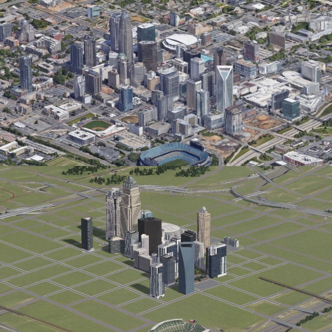 Recreating Charlotte in the game Cities:Skyline | Scrolller