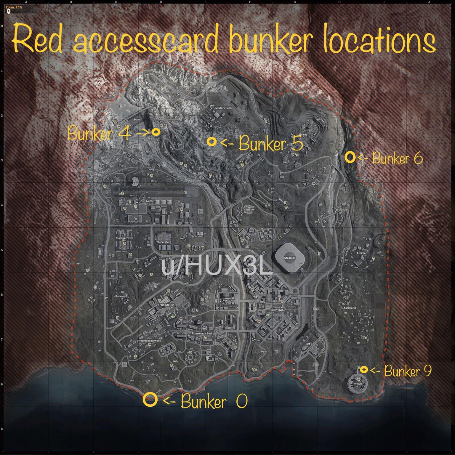 Red accesscard - Bunker locations | Scrolller