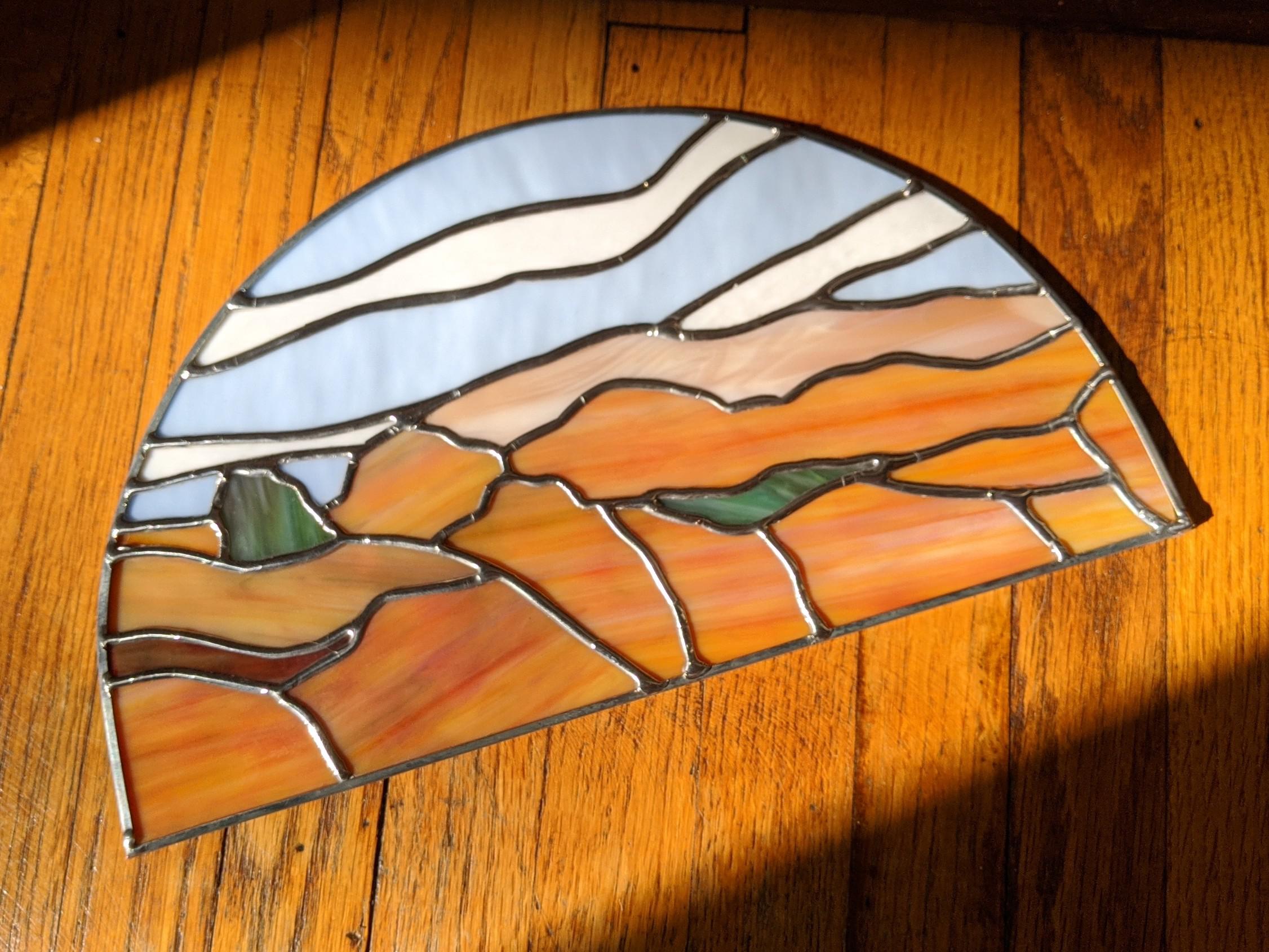 Red Cliffs by me, Stained Glass, 2020 | Scrolller