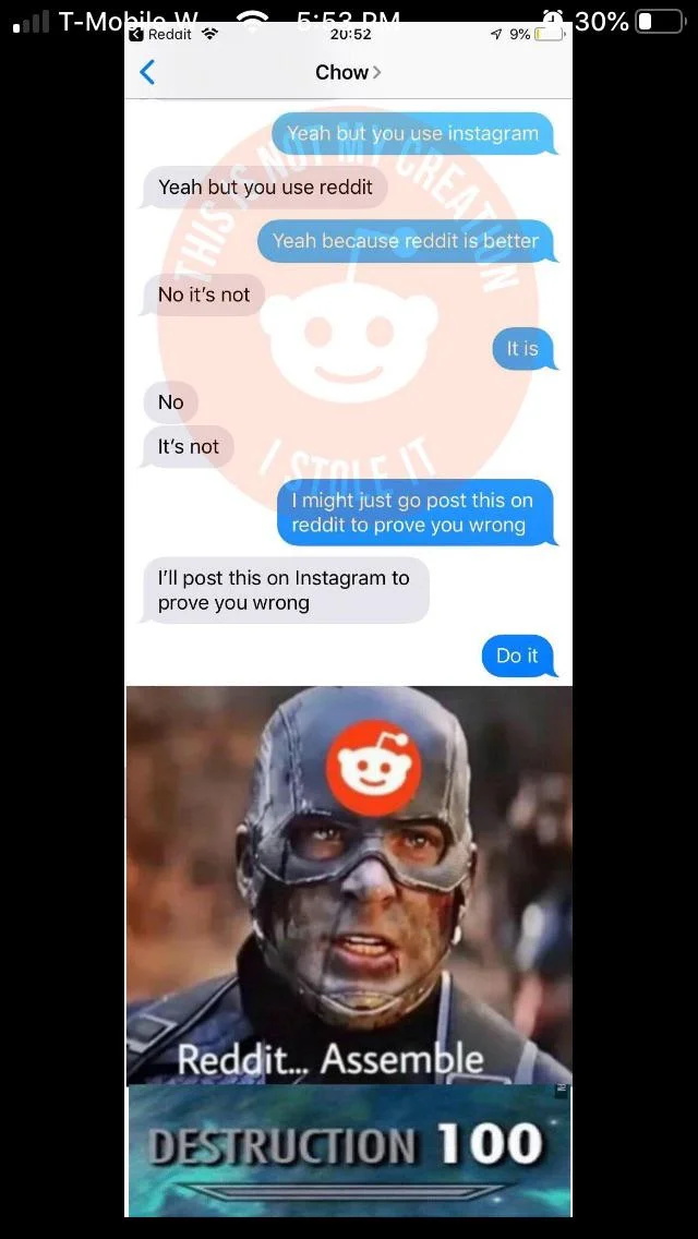 Reddit better, Instagram bad | Scrolller