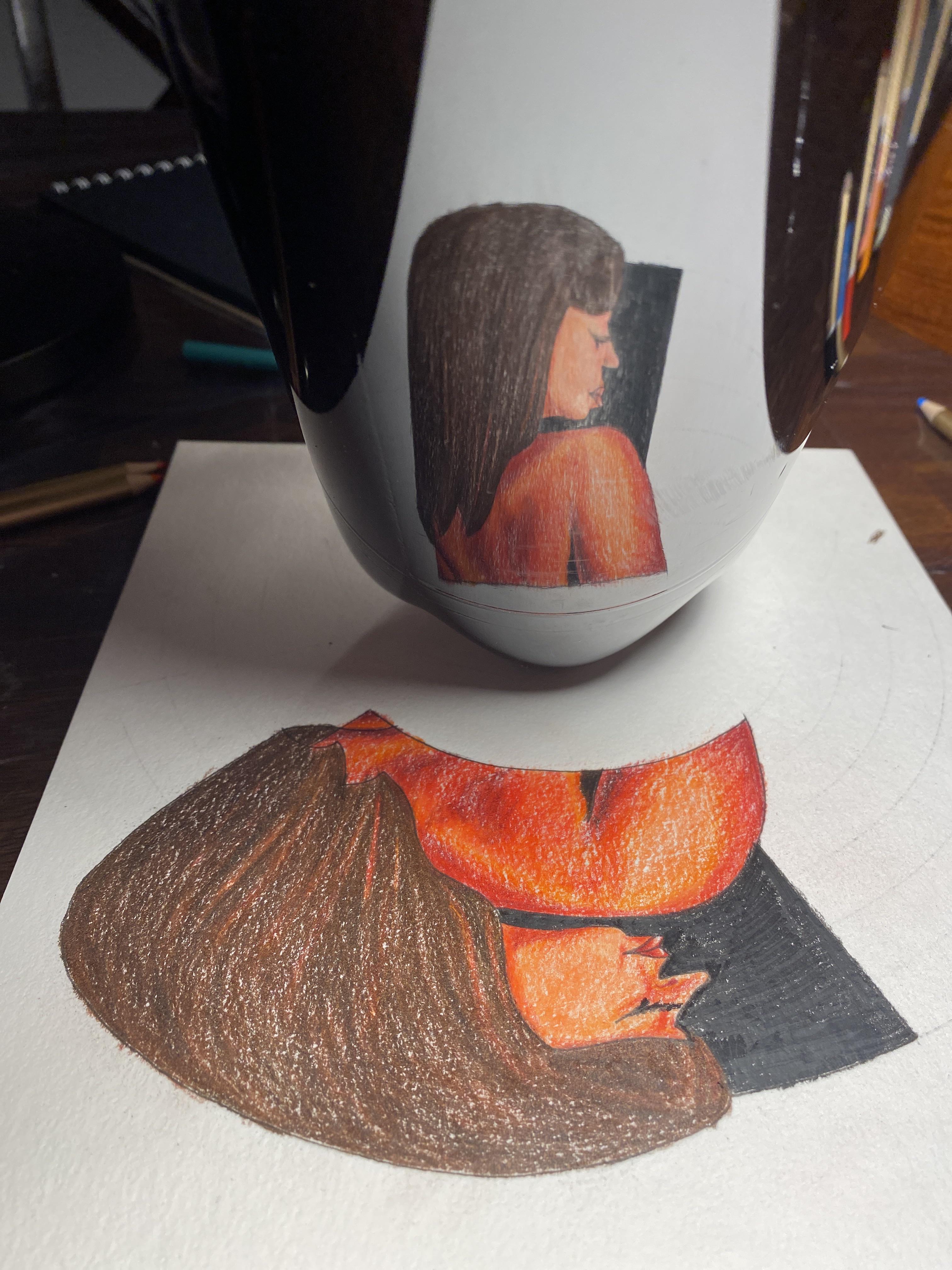 Reflection, Me, Colored Pencils, 2021 | Scrolller