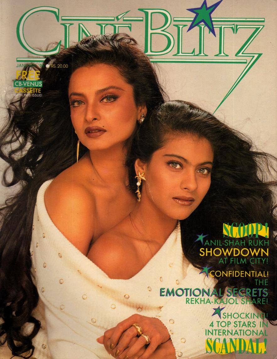 Rekha & Kajol. Rare old pic | Scrolller