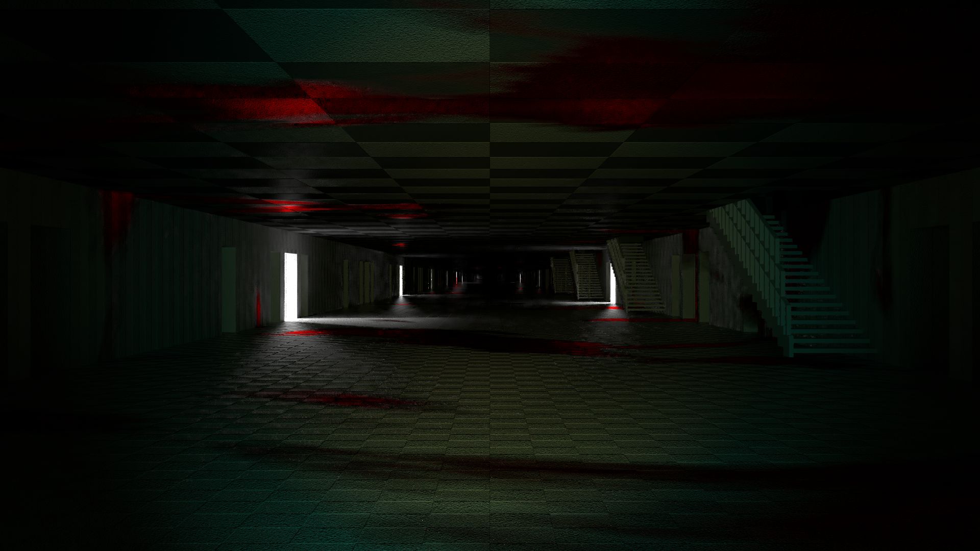 Remembered this older render I did. Semi-related as that hallway goes on for about 100 ...