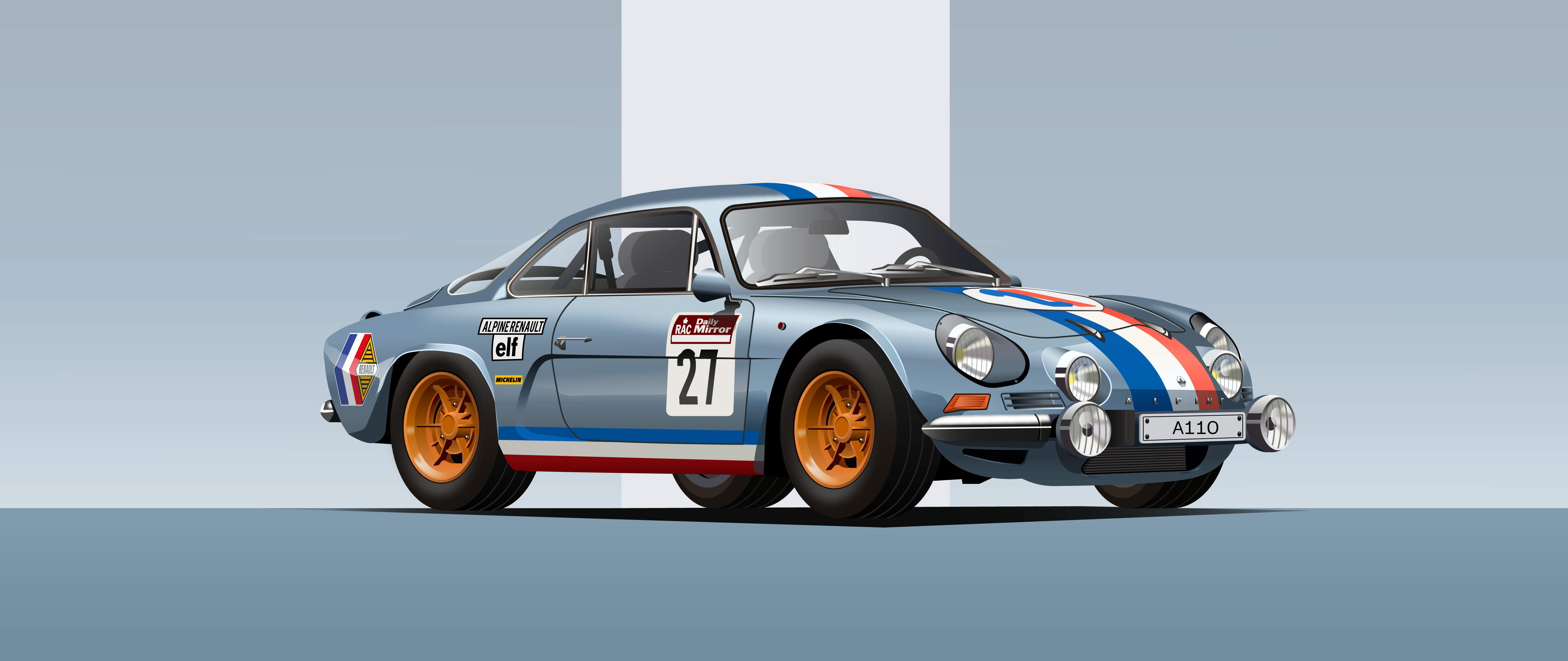 Renault Alpine A110 1972 by Andres Gonzalez [5120x2160] | Scrolller