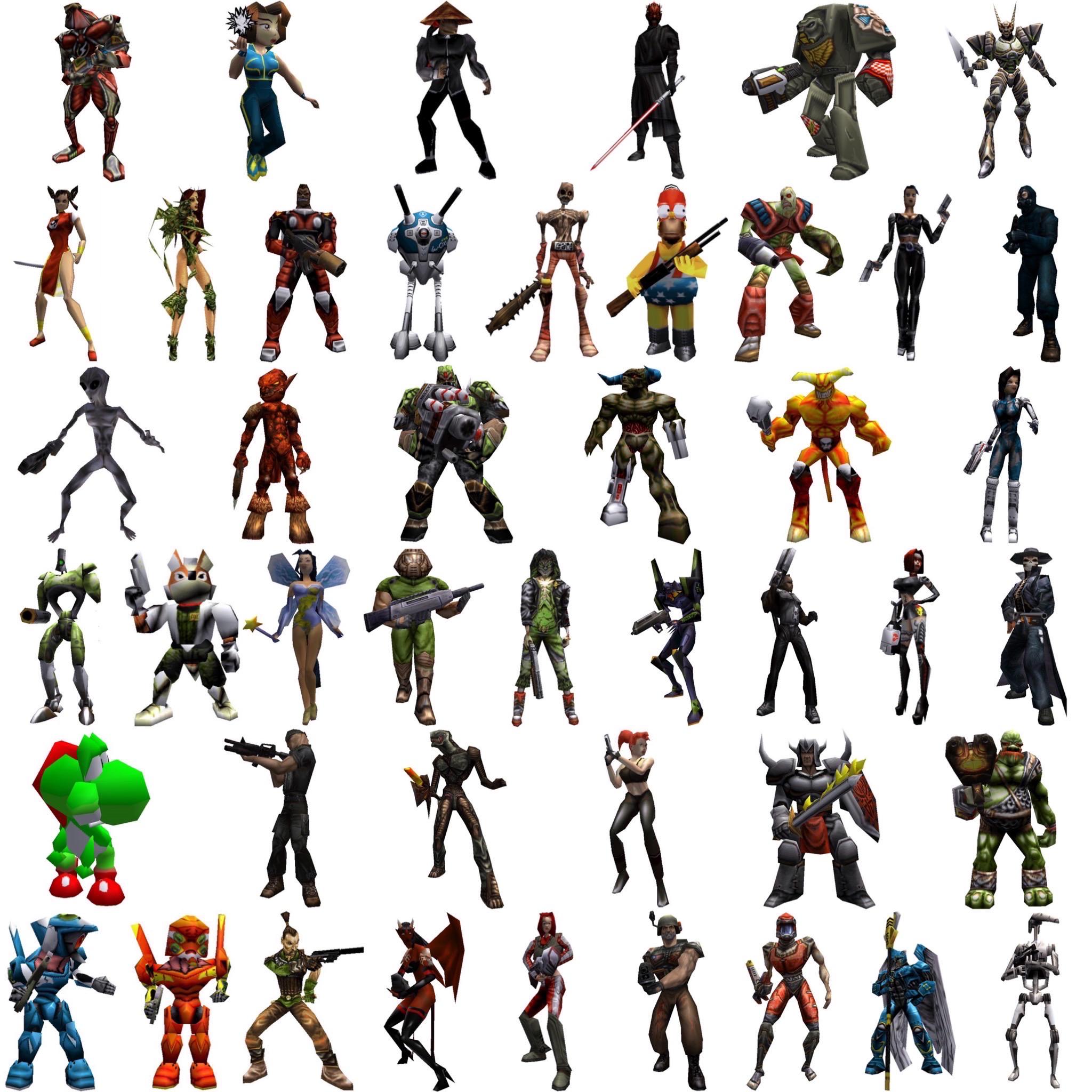 Renderings of Quake 2 player models — courtesy of the G3D Innovation ...