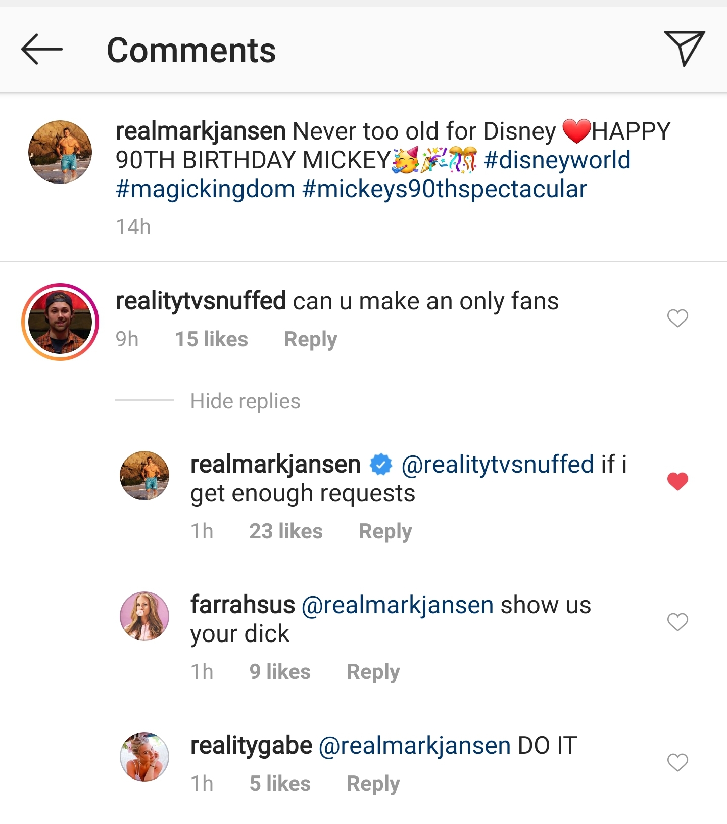 Request for Mark's OnlyFans | Scrolller