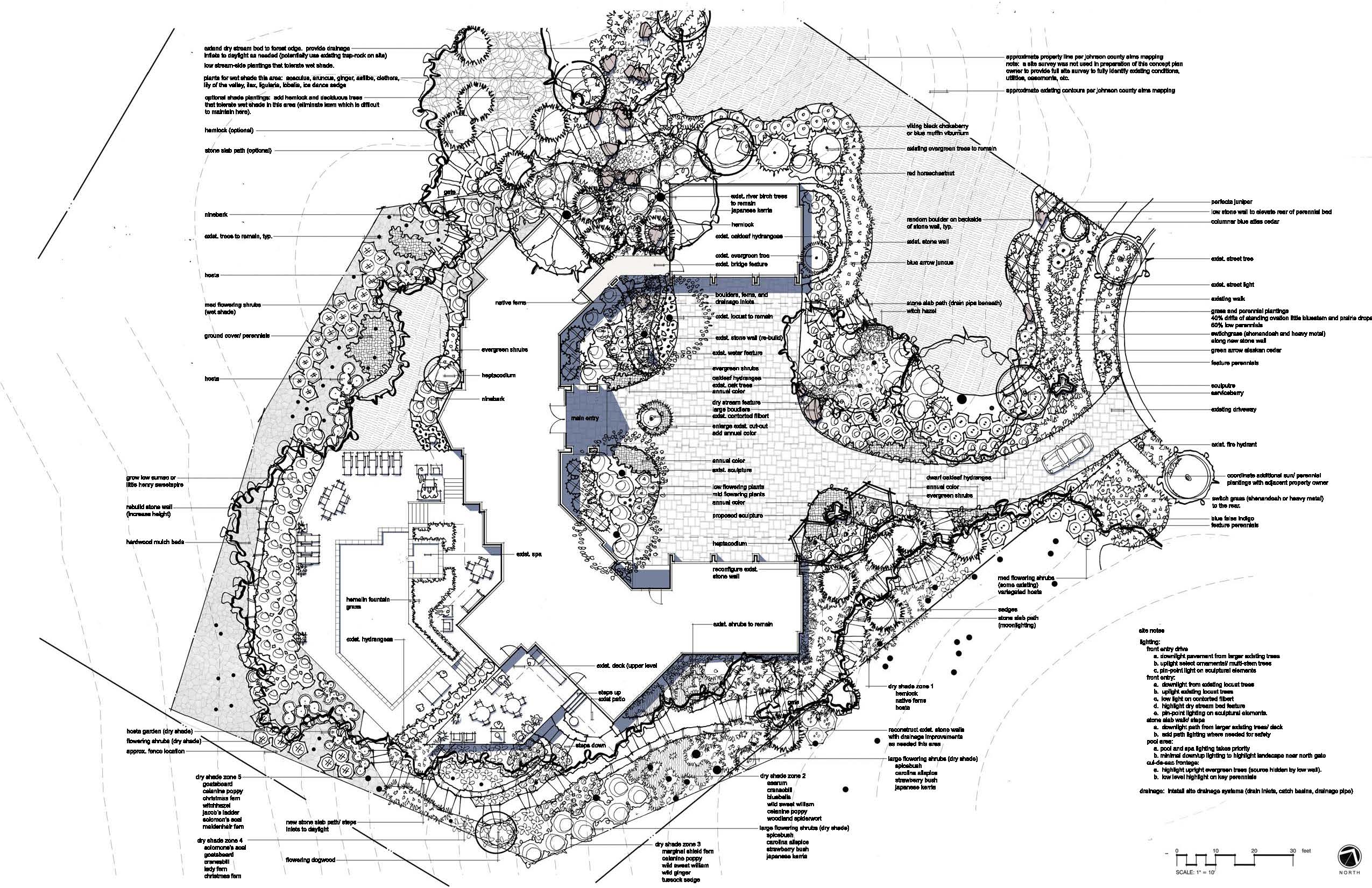 residential conceptual landscape master plan (renovation) | Scrolller
