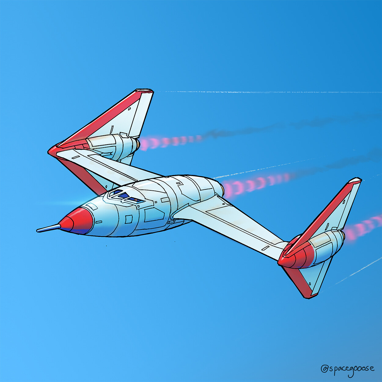 Retro Spaceplane By Space Gooose Scrolller