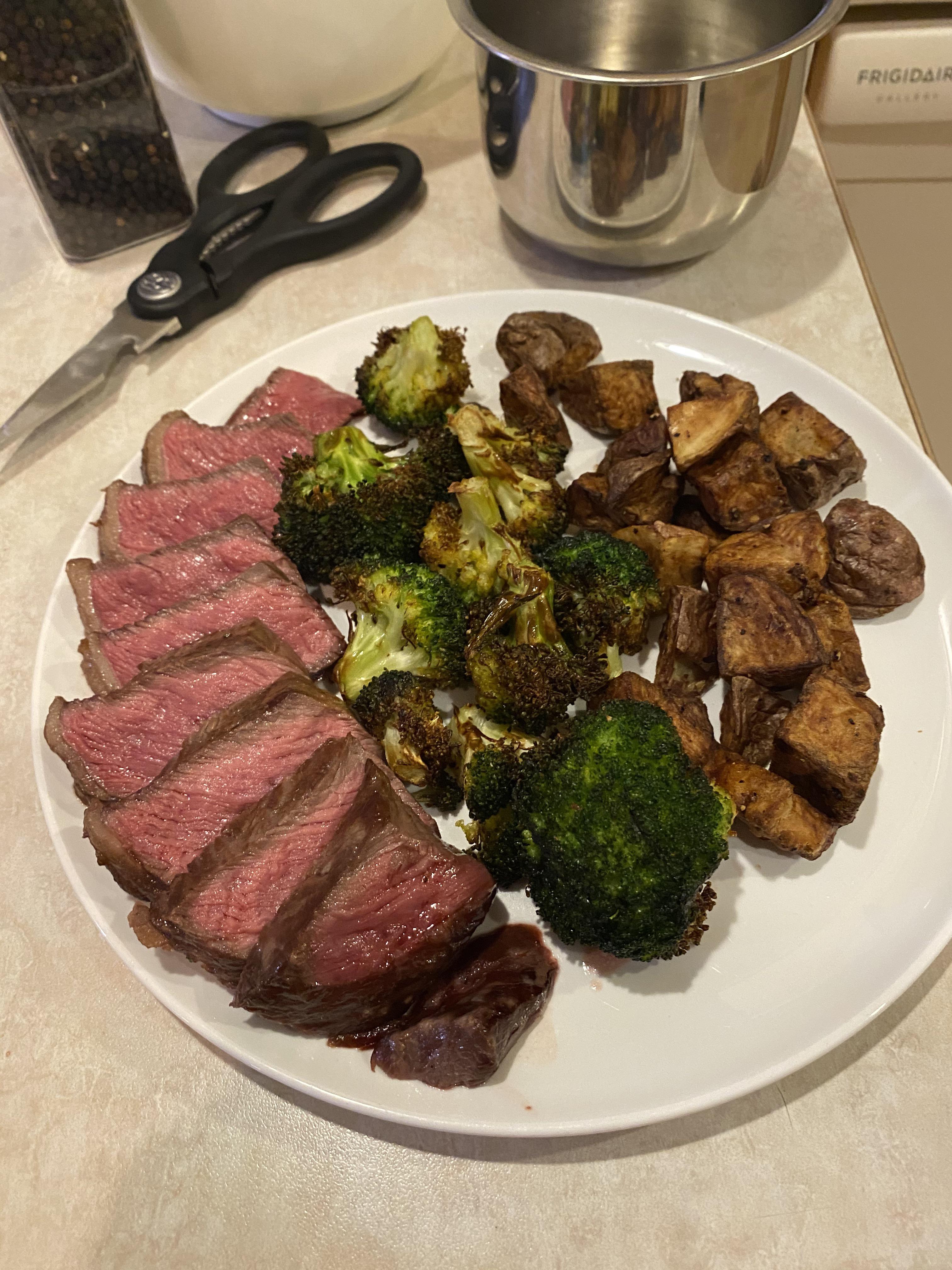 Reverse seared Picanha with air drier broccoli and potatoes. | Scrolller