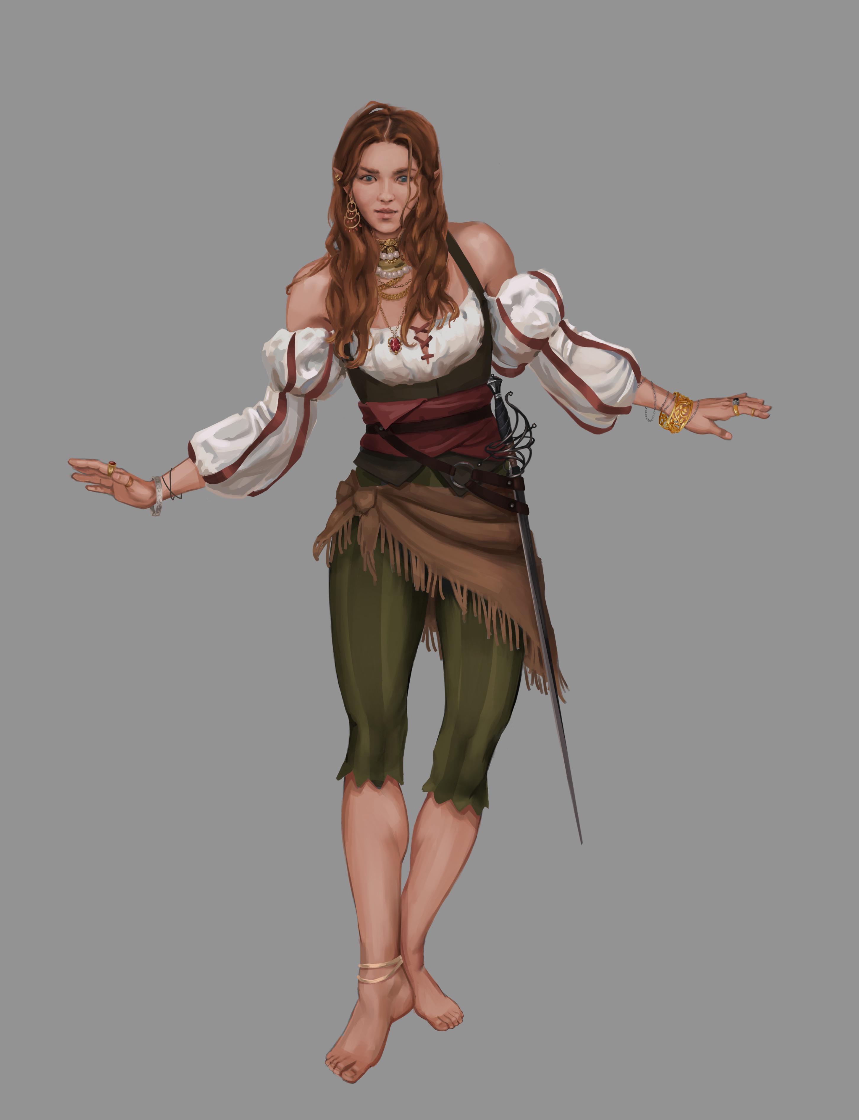 [RF] Aurelie de Montceleste, a half-elf swashbuckler | Scrolller
