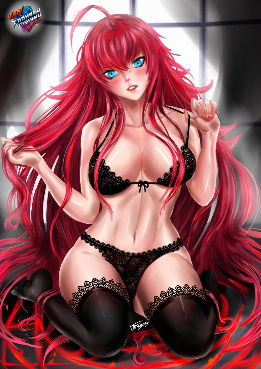 Rias Gremory Lingerie fan art by Van Fraznen (me) | Scrolller