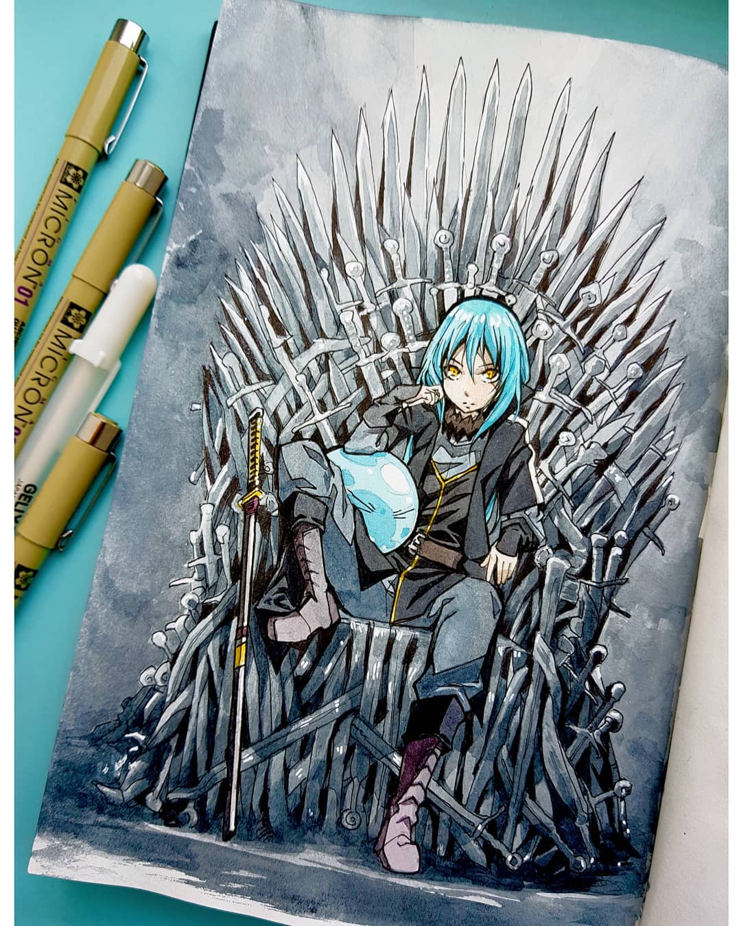 Rimuru sitting on the Iron Throne | Scrolller