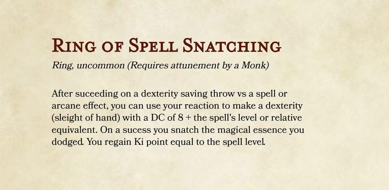 Ring os Spell Snatching | Scrolller