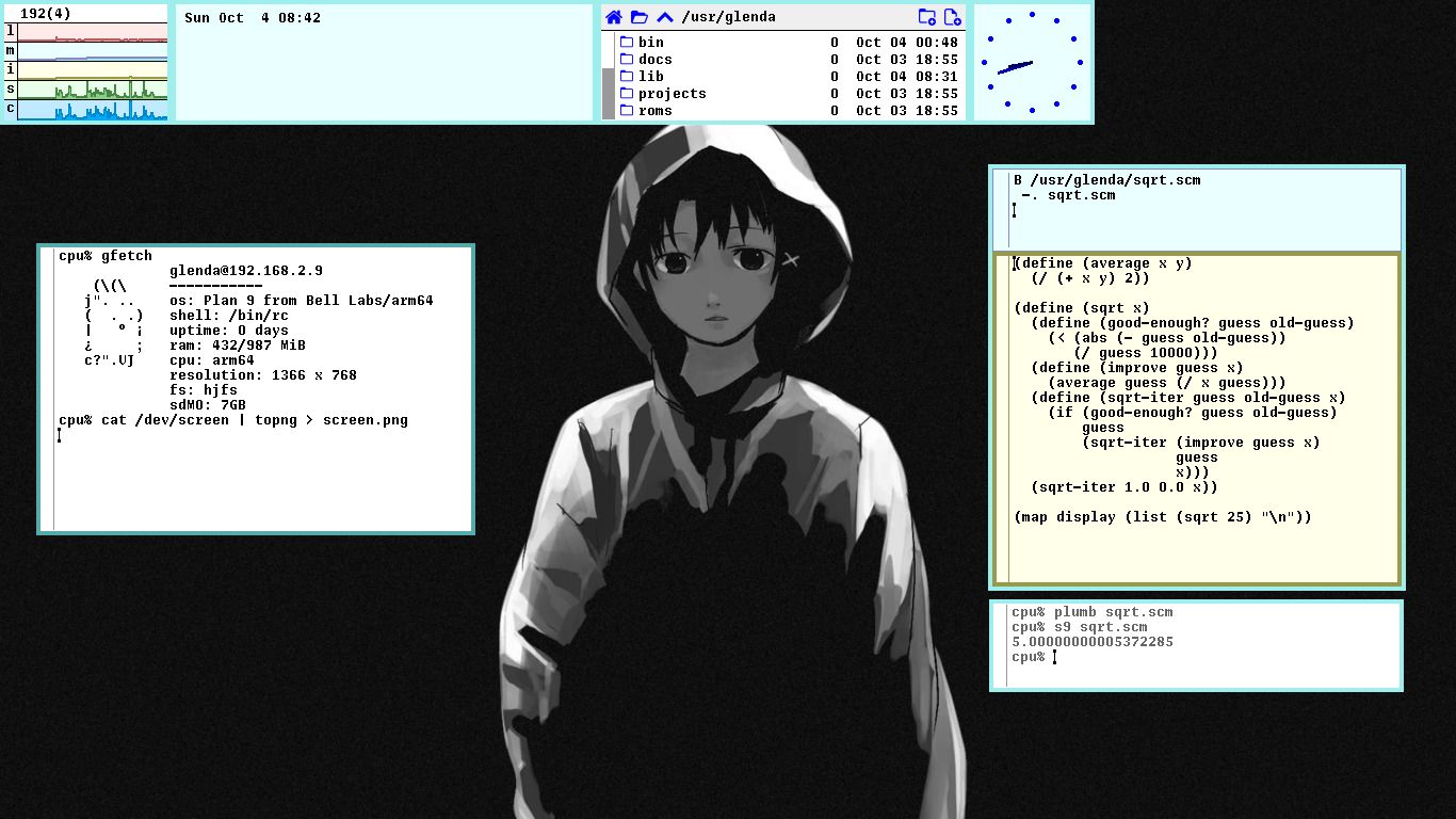 [rio] Plan 9 on Raspberry Pi | Scrolller
