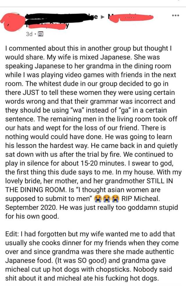 RIP weeb michael | Scrolller