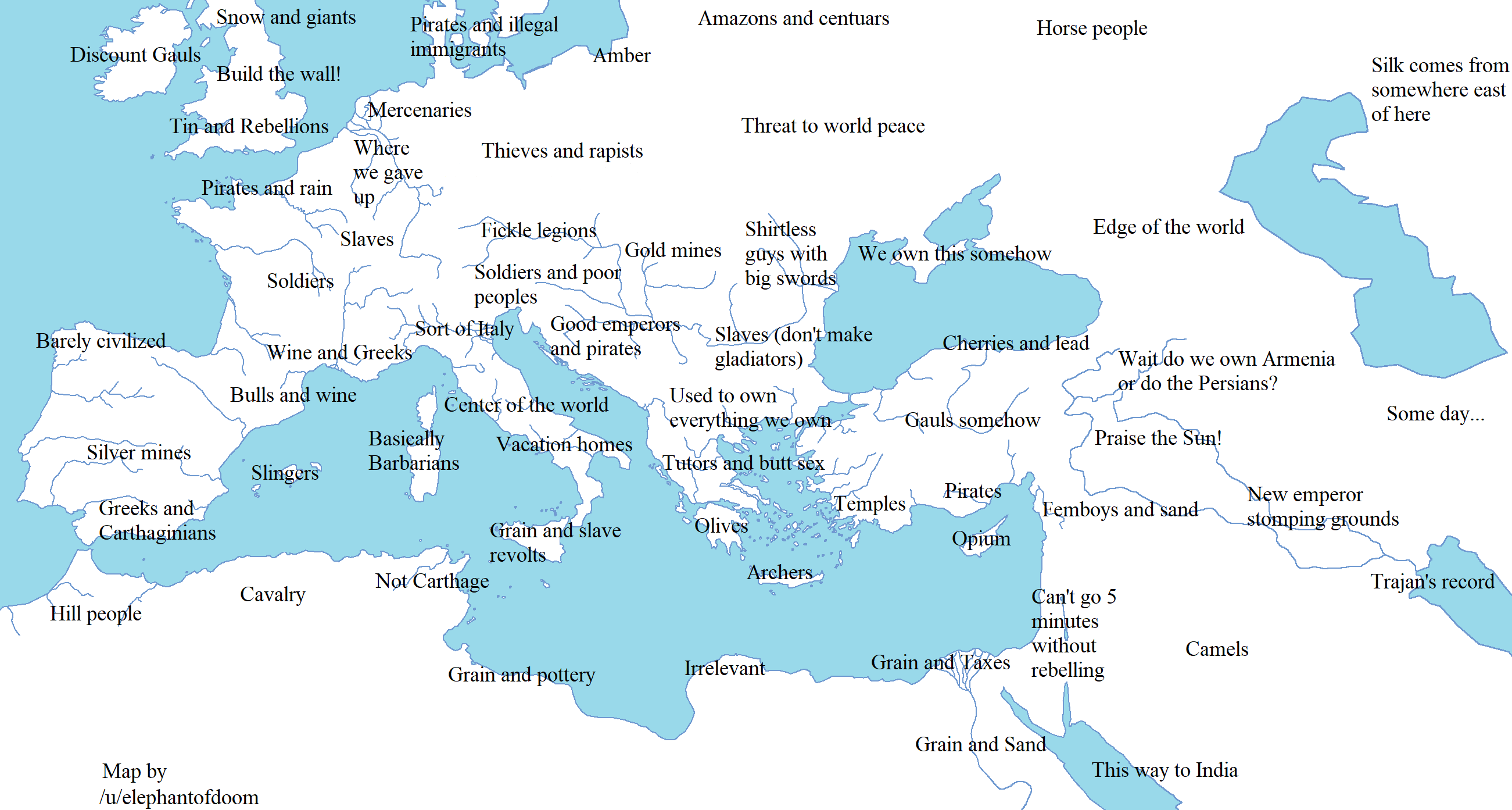 Roman Empire stereotype map | Scrolller
