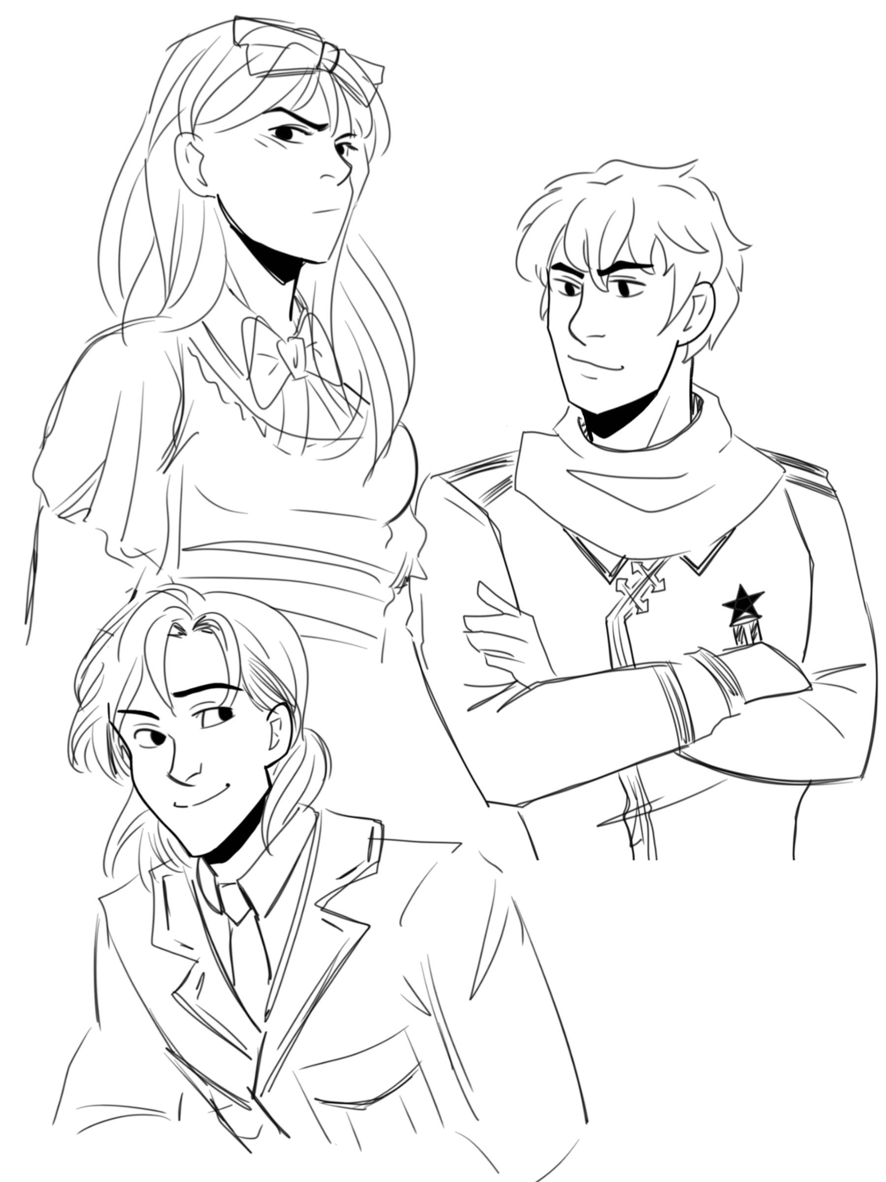 rough drawings of the faves!! | Scrolller