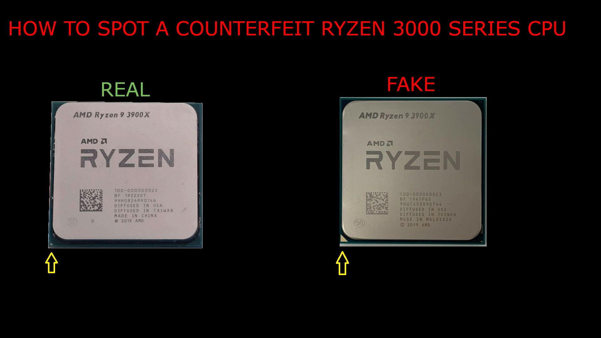 RYZEN PSA: How to spot a counterfeit Ryzen 3000 Series | Scrolller