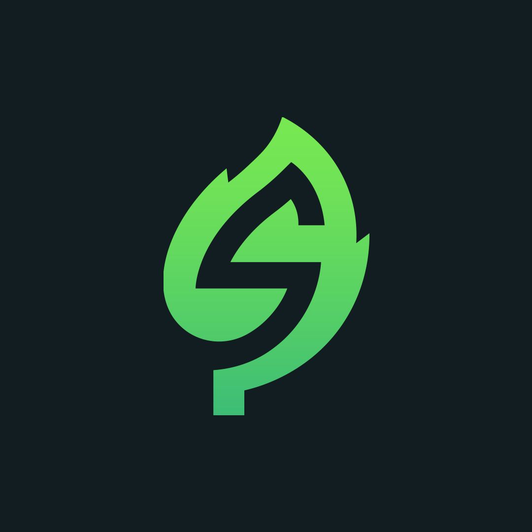 S + leaf logo design. | Scrolller