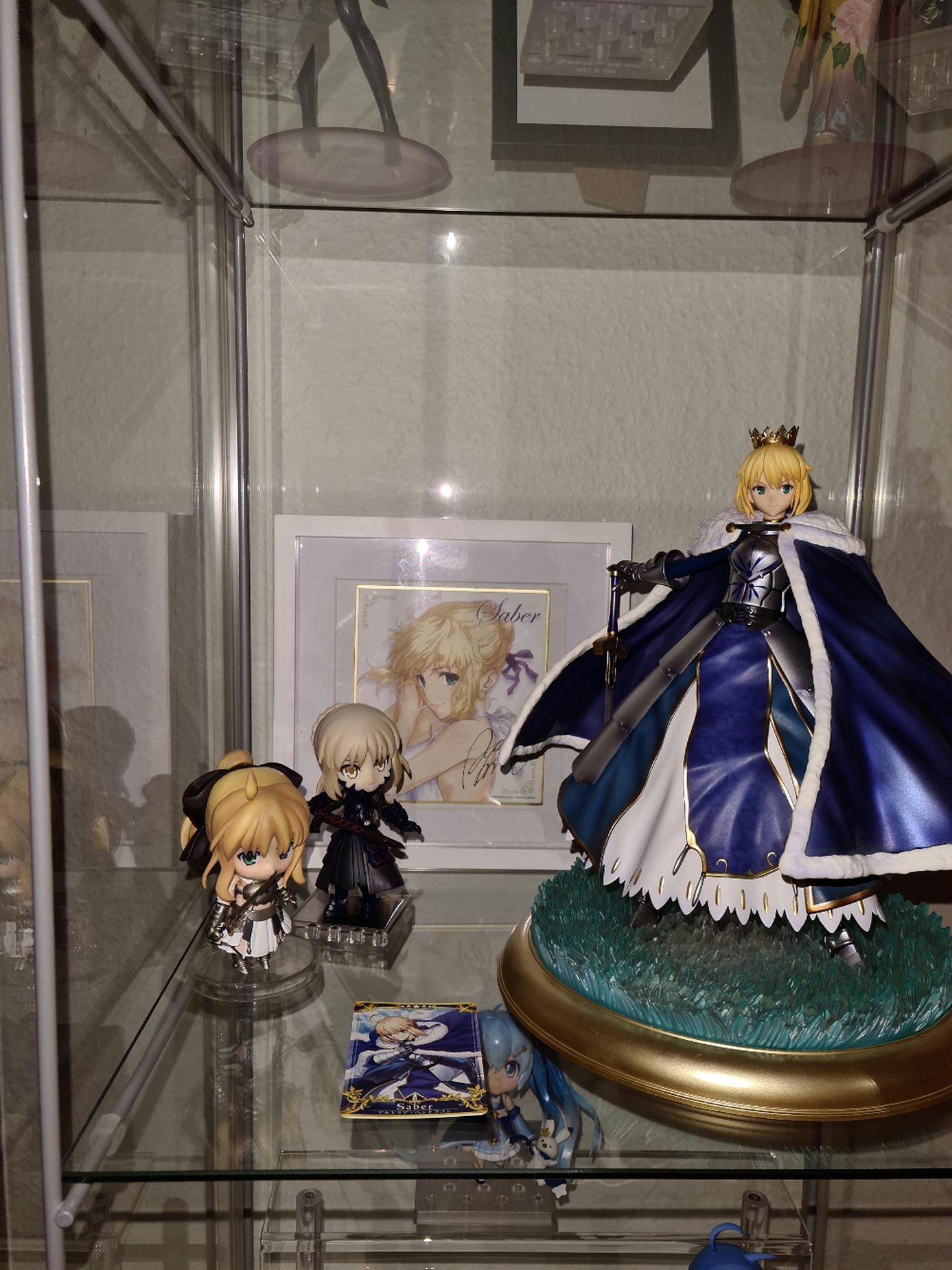 Saber shrine with Ayako Kawasumi autograph. | Scrolller