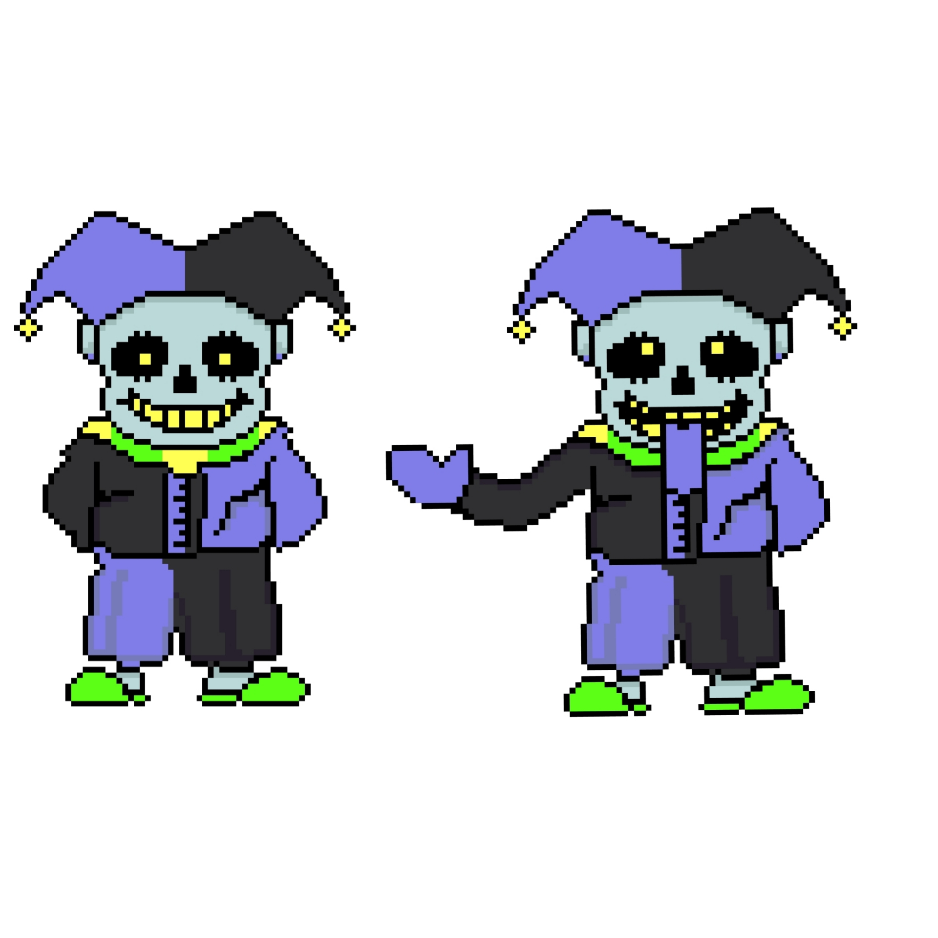 sans cosplaying as jevil doing an ahegao face with a long KISS tongue | Scrolller