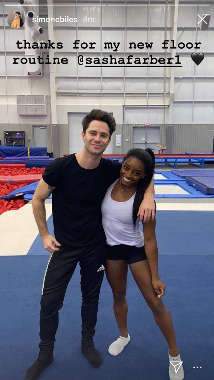 Sasha Farber from Dancing With the Stars choreographed Simone’s new floor routine! | Scrolller