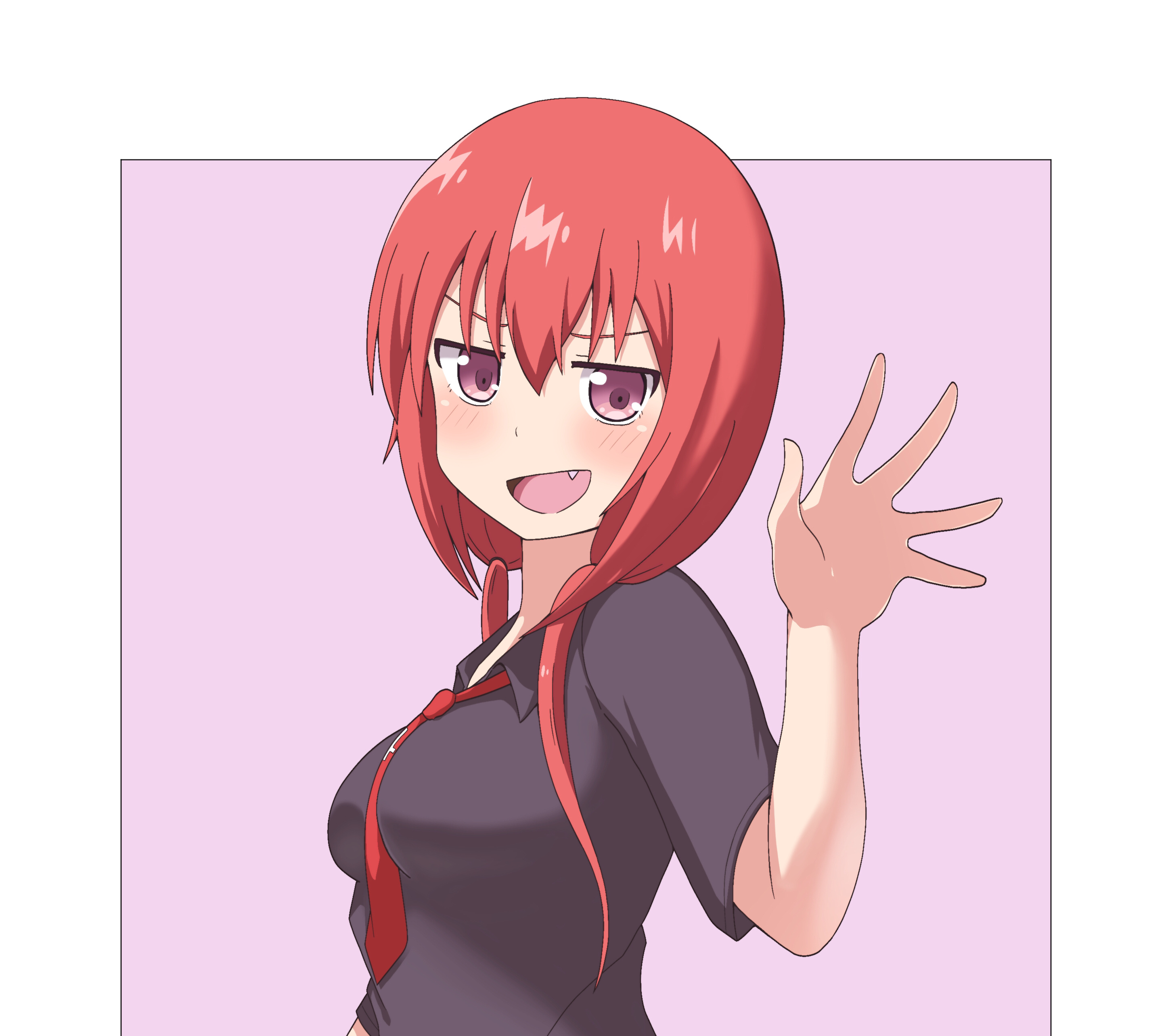 Satania waving goodbye | Scrolller