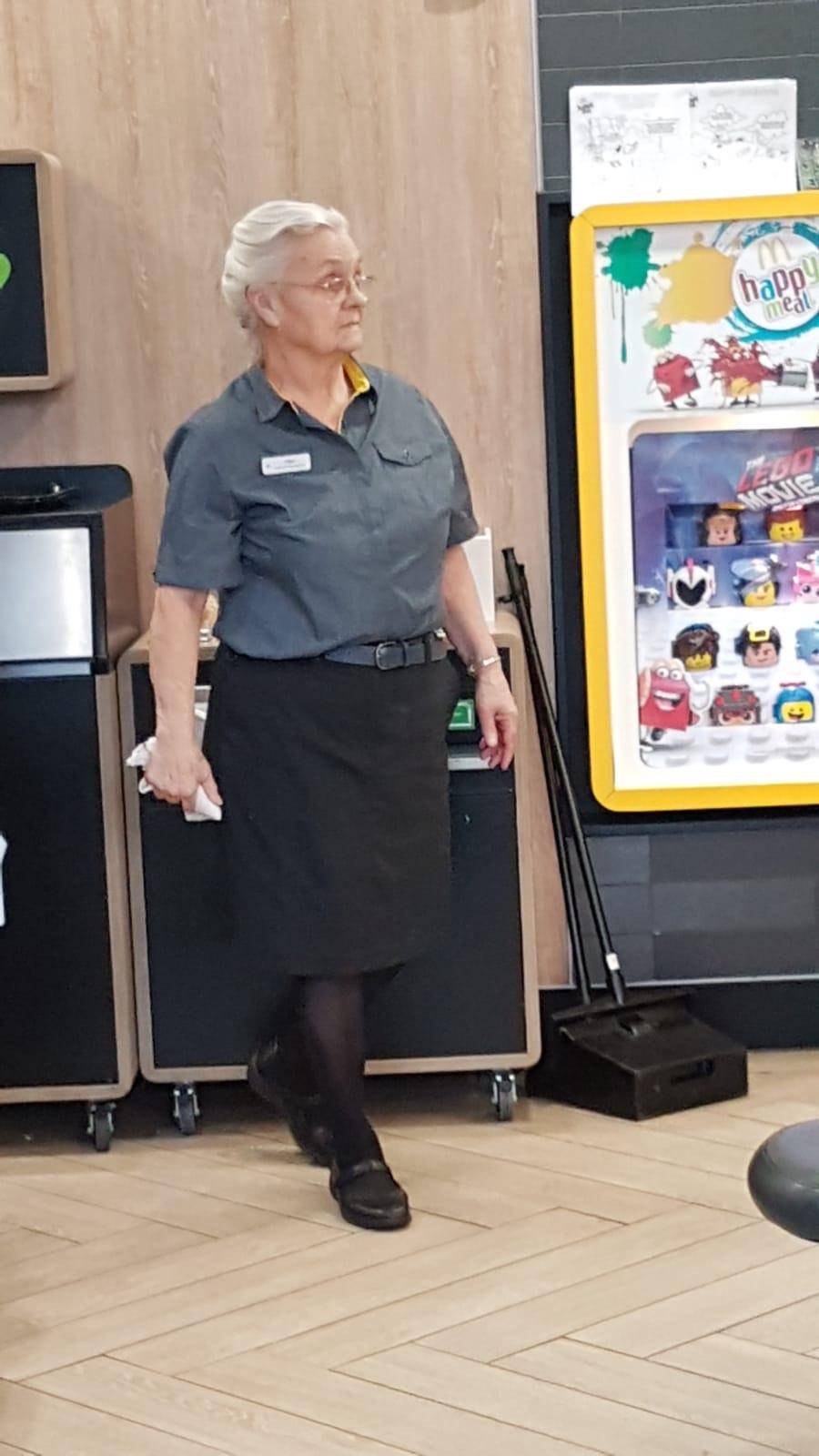 Saw the old lady from tweety working in McDonald’s times change 😦. | Scrolller